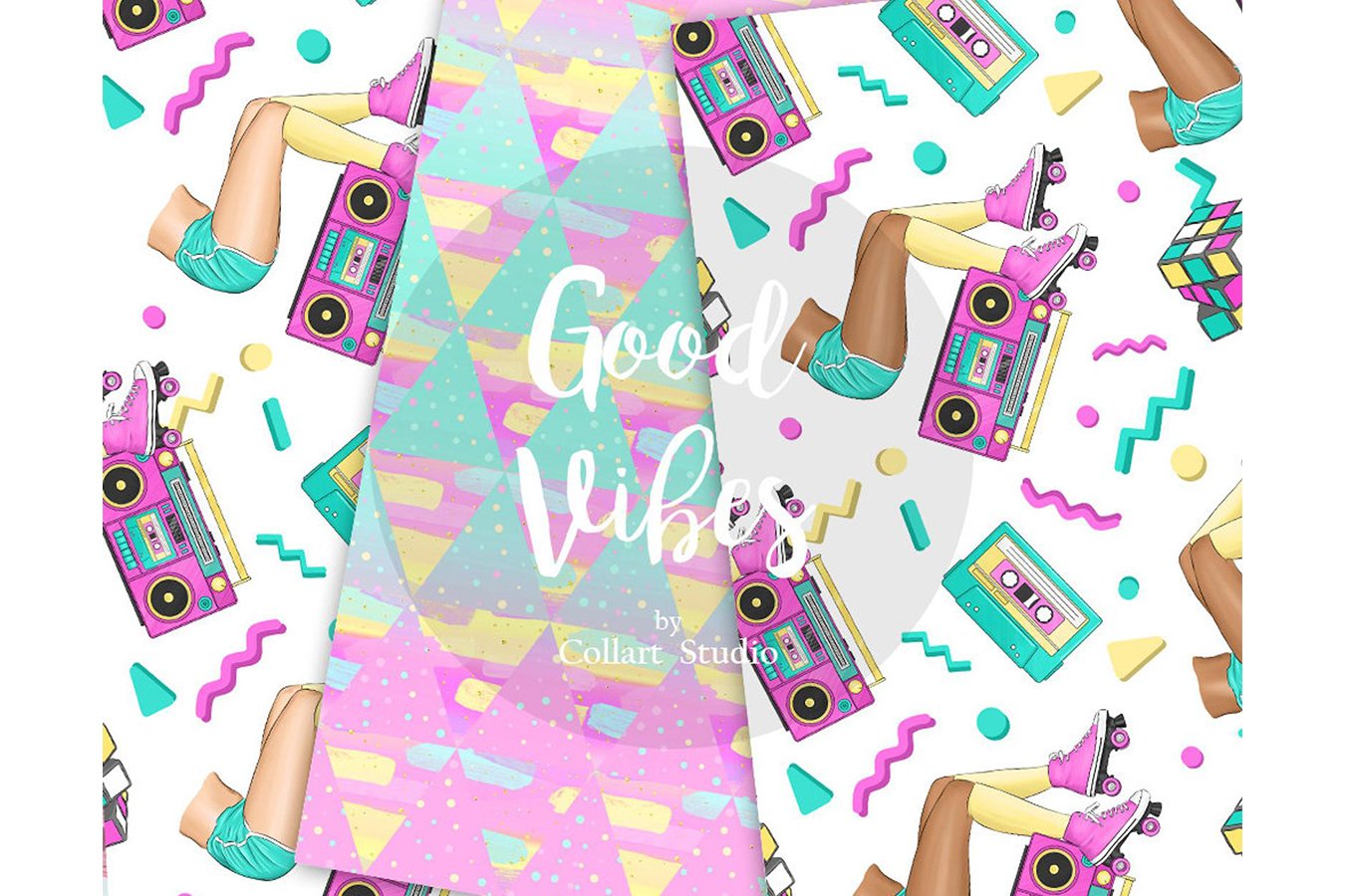 80s digital paper, summer papers, retro digital papers (769819 ...