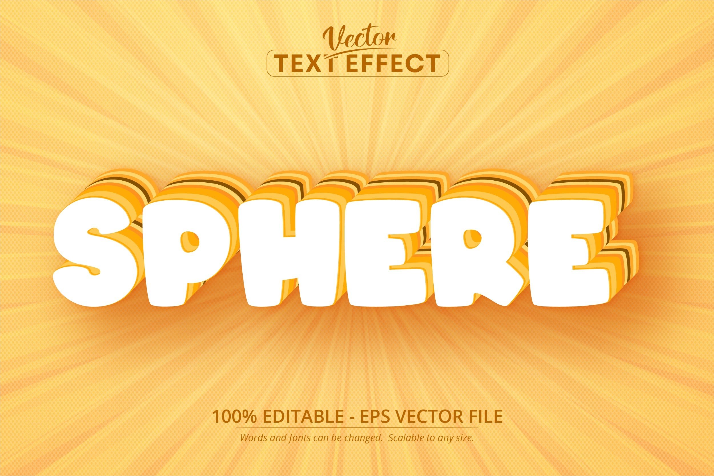 Sphere text, cartoon style editable text effect (1307617) | Illustrator ...