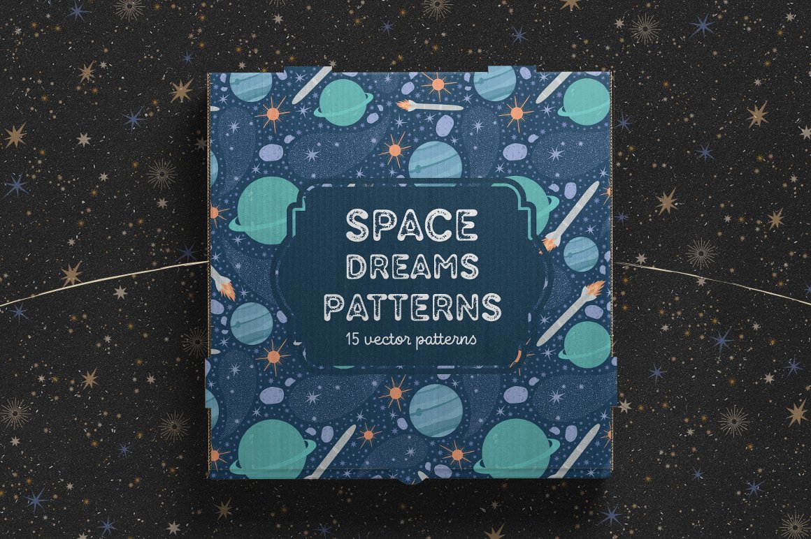 Space Dreams patterns collection (39763) | Backgrounds | Design Bundles