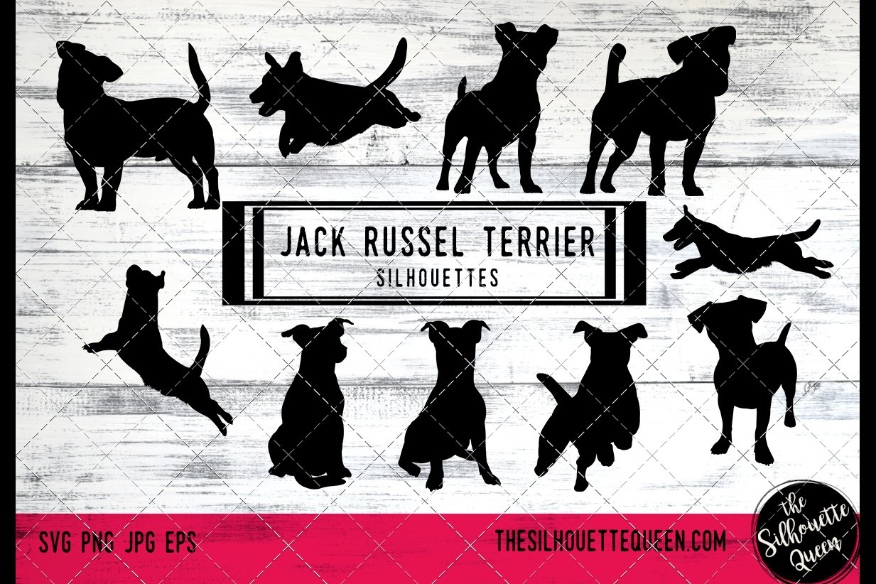 Jack Russell Terrier Dog svg files cricut, silhouette clip a (142049 ...