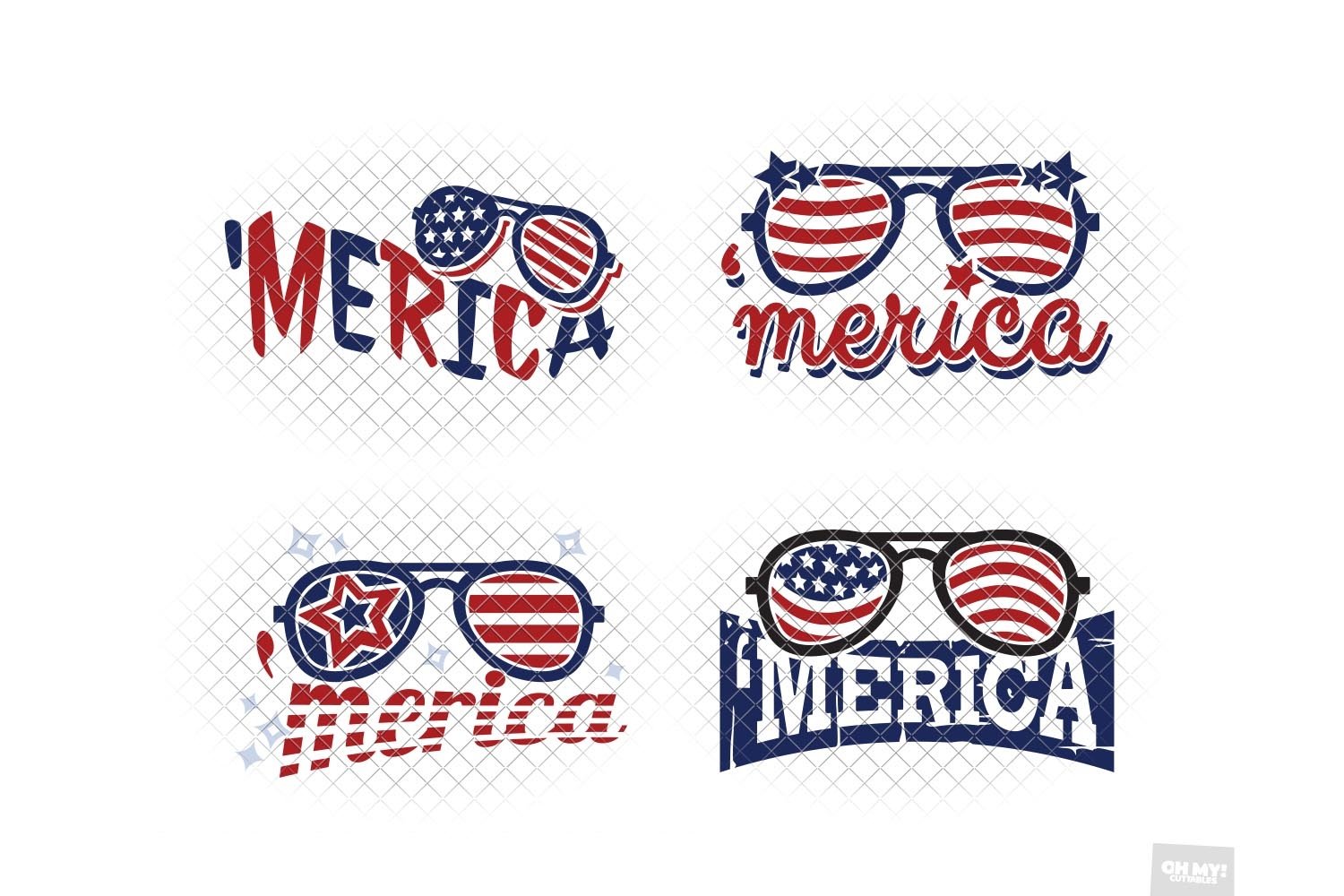 Merica Sunglasses SVG Sublimation in SVG,DXF,PNG,EPS,JPG (512826) | Cut ...