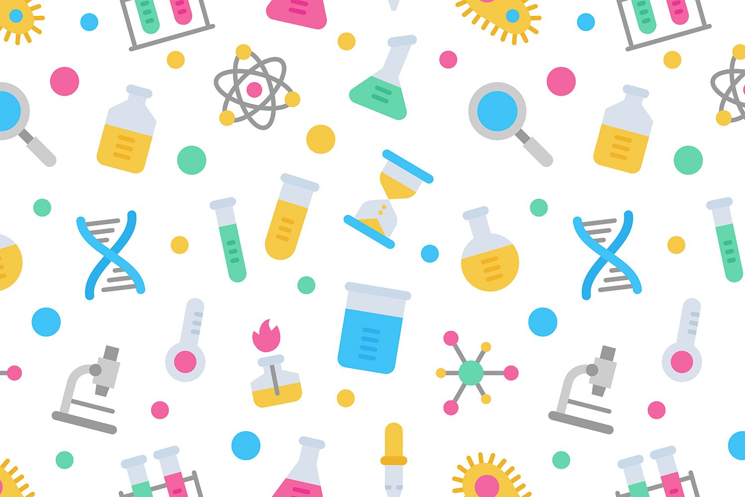 6 laboratory seamless patterns (701643) | Patterns | Design Bundles