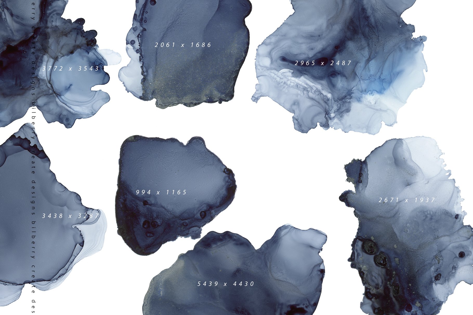 Deep Blue Moon ink texture (694182) | Textures | Design Bundles