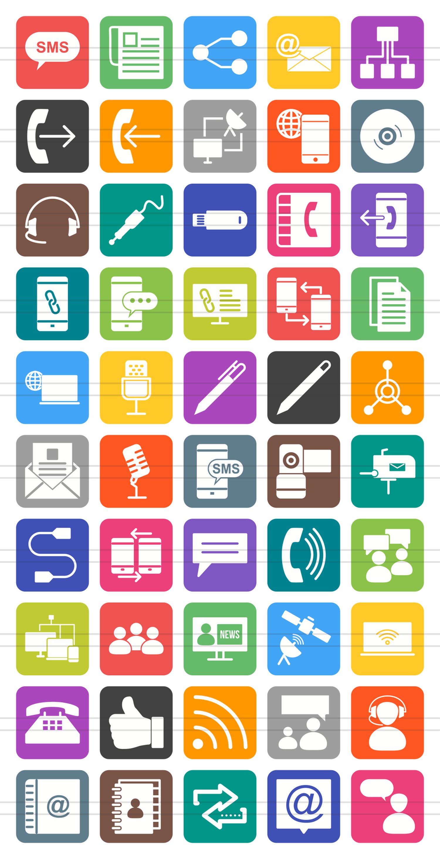 50 IT & Communication Filled Round Corner Icons (277844) | Icons ...