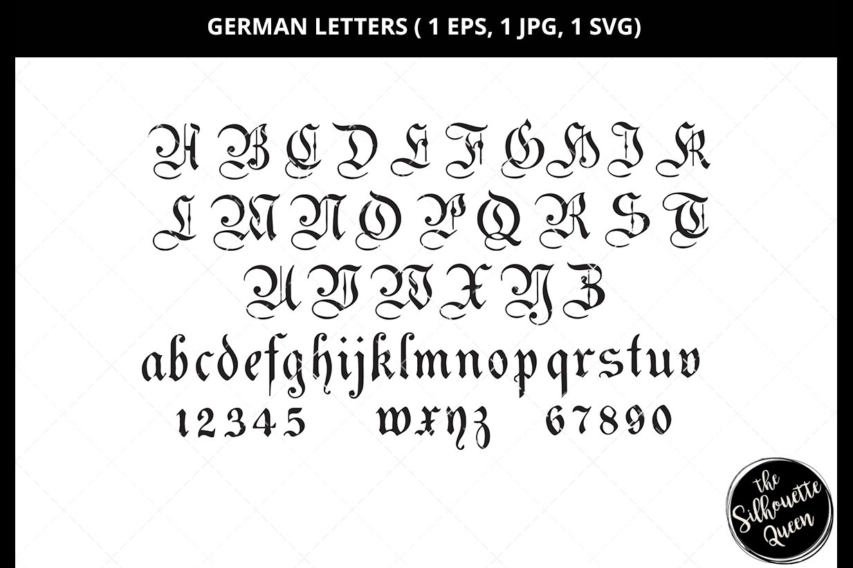 German Letters Svg Cut File (1181651) | SVGs | Design Bundles