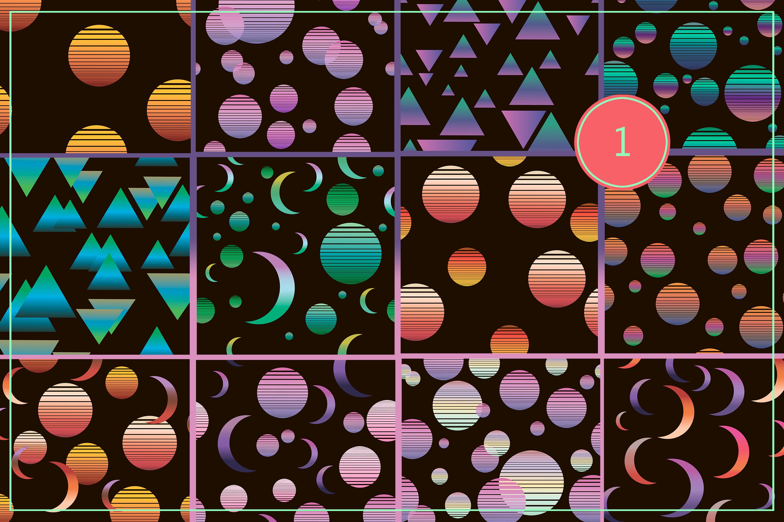 Retro Wave (301496) | Patterns | Design Bundles