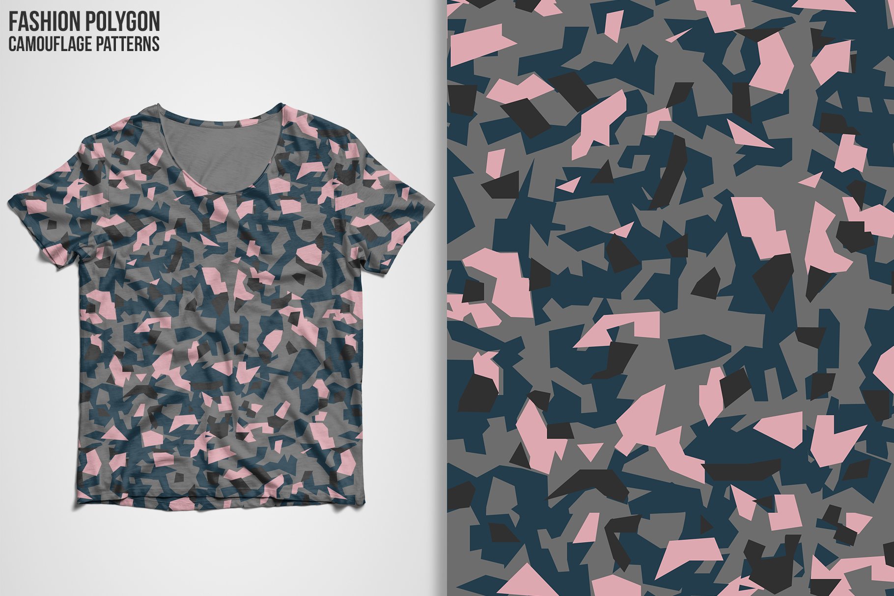 Fashion Polygon Camouflage Patterns (562734) | Patterns | Design Bundles