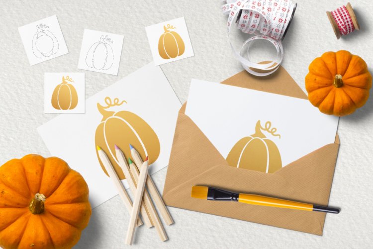 Two pumpkins svg. Harvesting clipart (146269) | Sublimation | Design ...