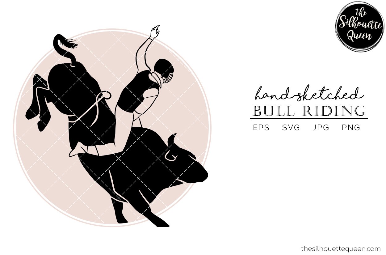 Hand drawn Bull Riding Vector Sketch (520004) | SVGs | Design Bundles