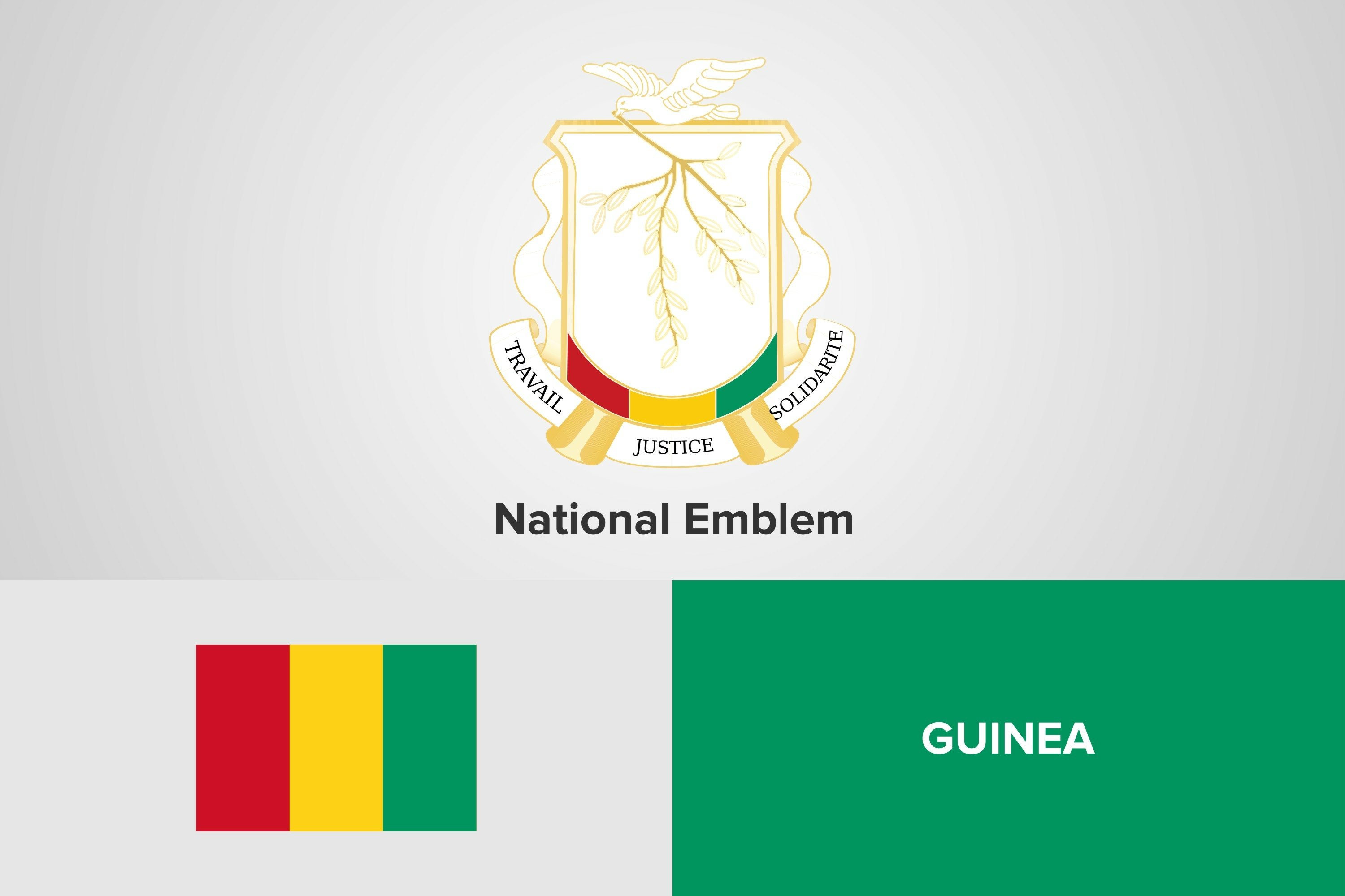 Guinea National Emblem & Flag Template (1287863) | Illustrations ...