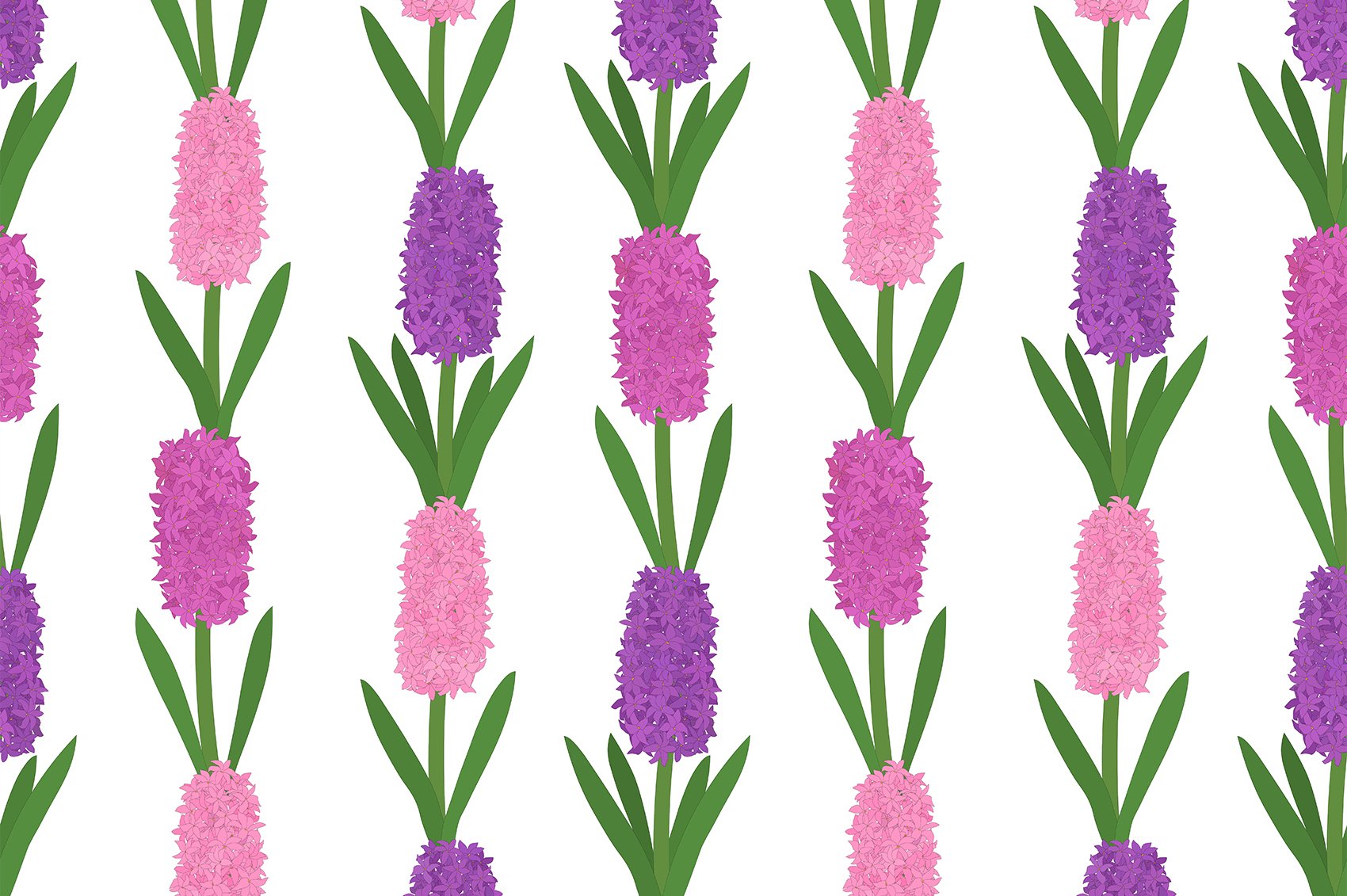 Hyacinths pattern. Hyacinths flower pattern. Hyacinths SVG (1193417 ...