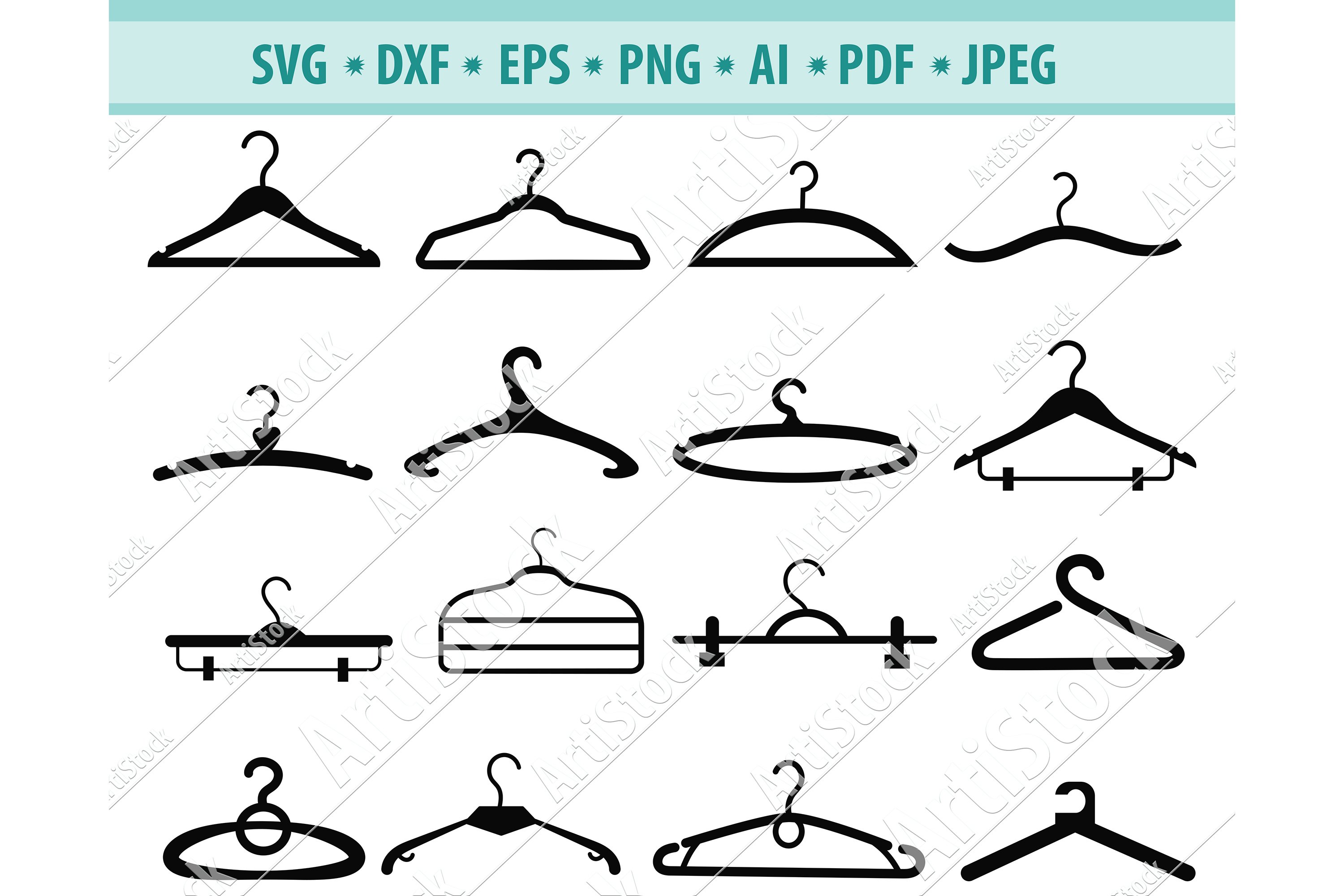 Hangers Svg, Clothes hangers svg, Closet Svg, Png, Dxf, Eps (574322 ...