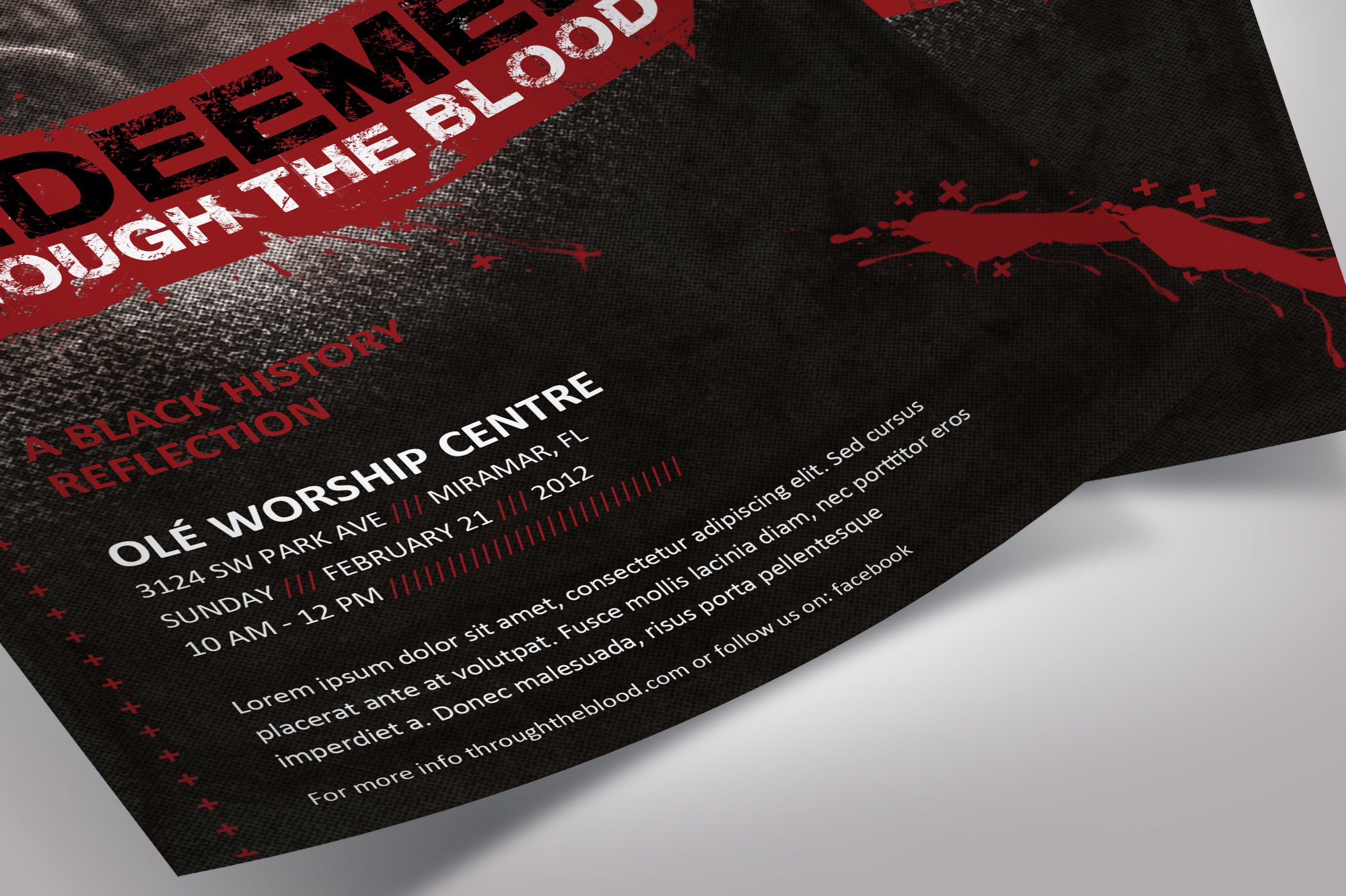 Redeemed Black History Flyer Word Publisher Template V1 (468578 ...