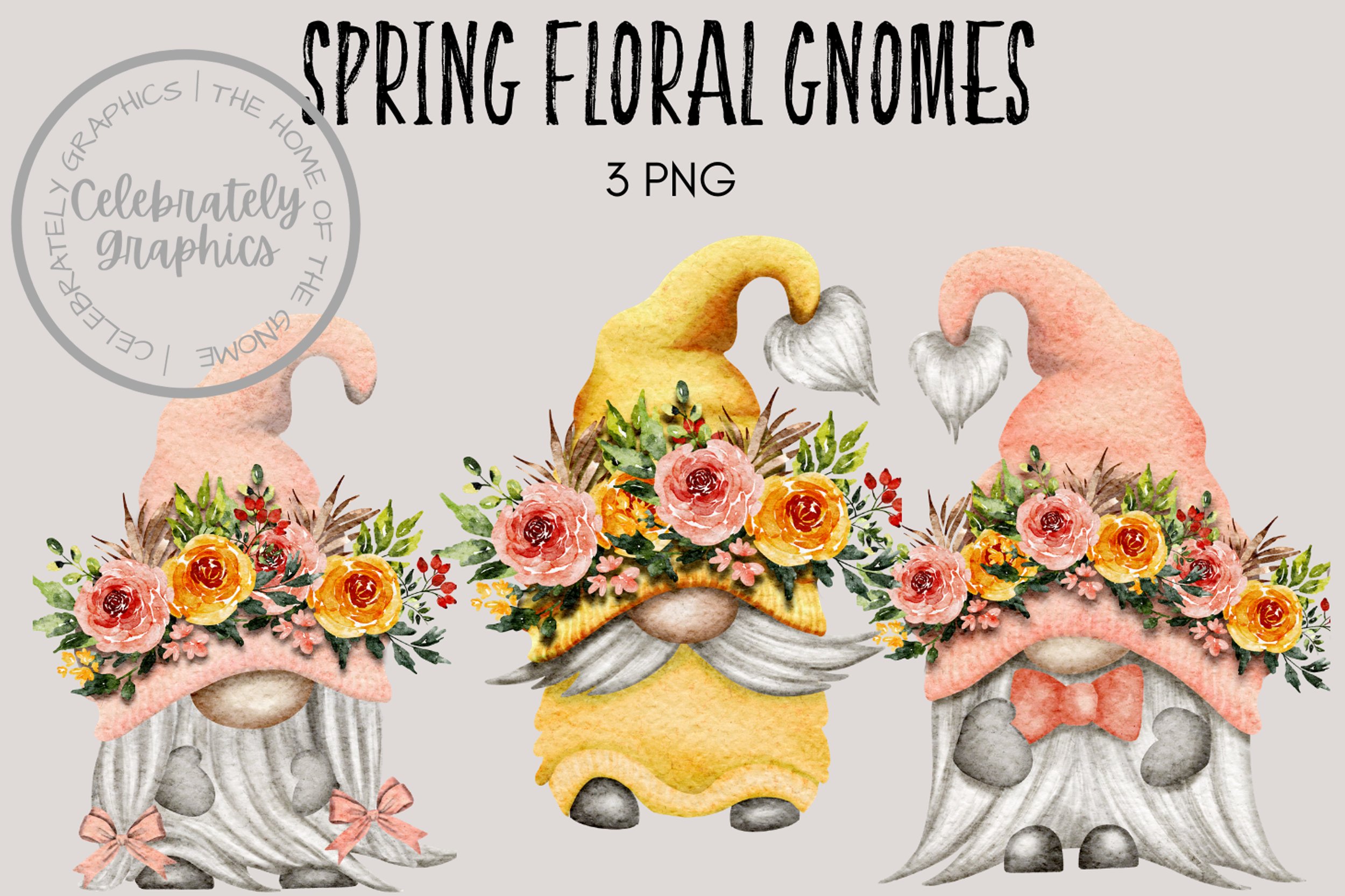 Spring Floral Easter Mothers Day Gnomes (1238273) | Illustrations ...