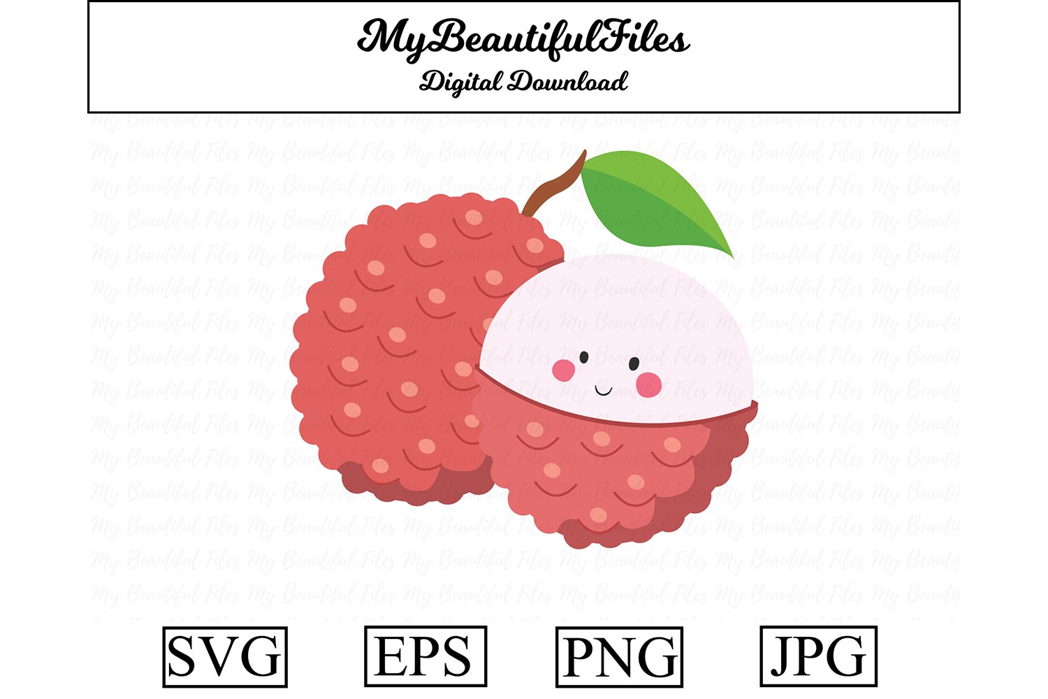lychee SVG - Cute lychee SVG, EPS, PNG and JPG (730099) | Illustrations ...