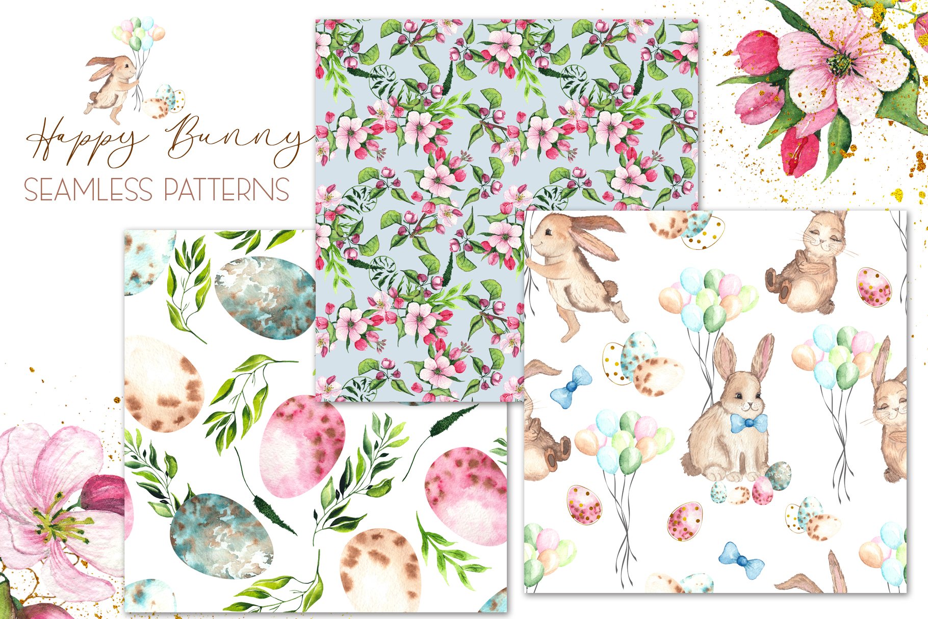 Easter Bunny. Watercolor collection (429289) | Illustrations | Design ...