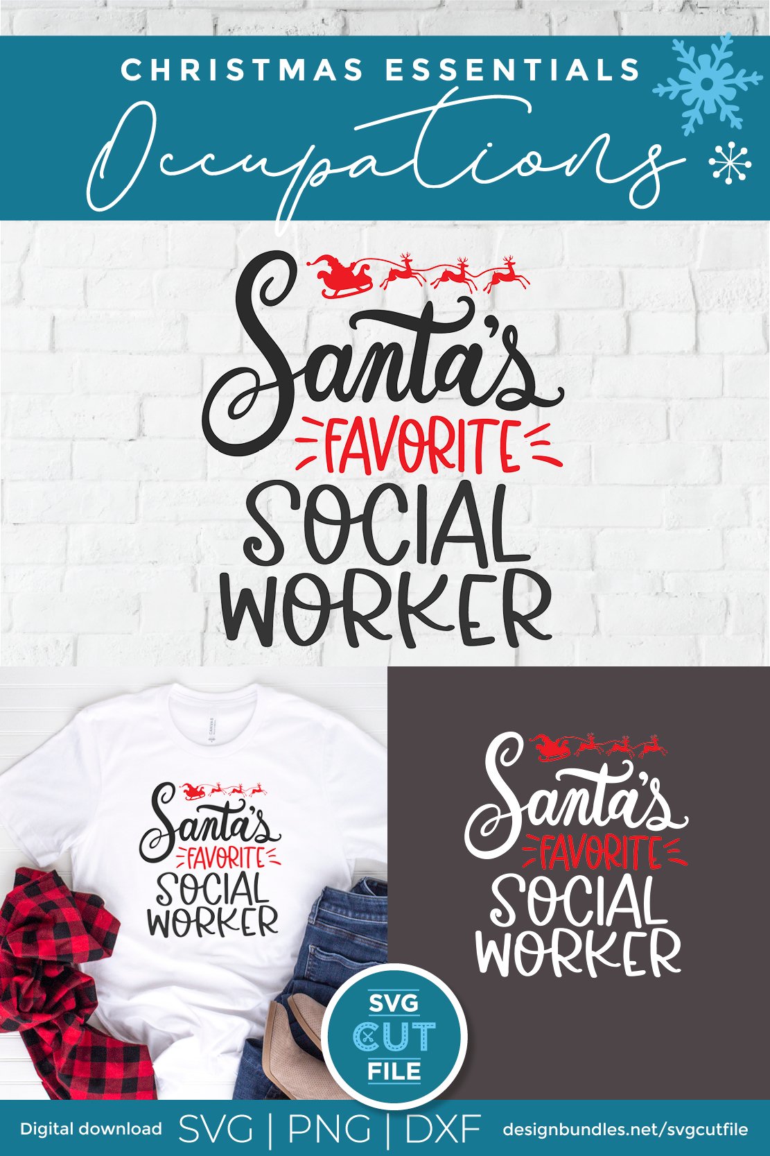Christmas Social Worker svg - Santa's favorite social worker (889788 ...