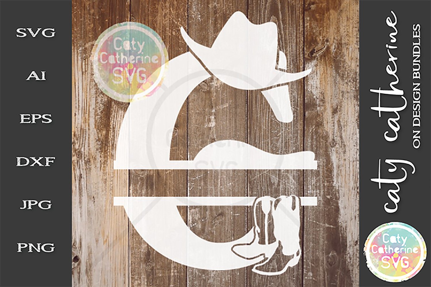 Letter G Cowboy Monogram SVG Includes Cowboy Boots (248005) | SVGs ...