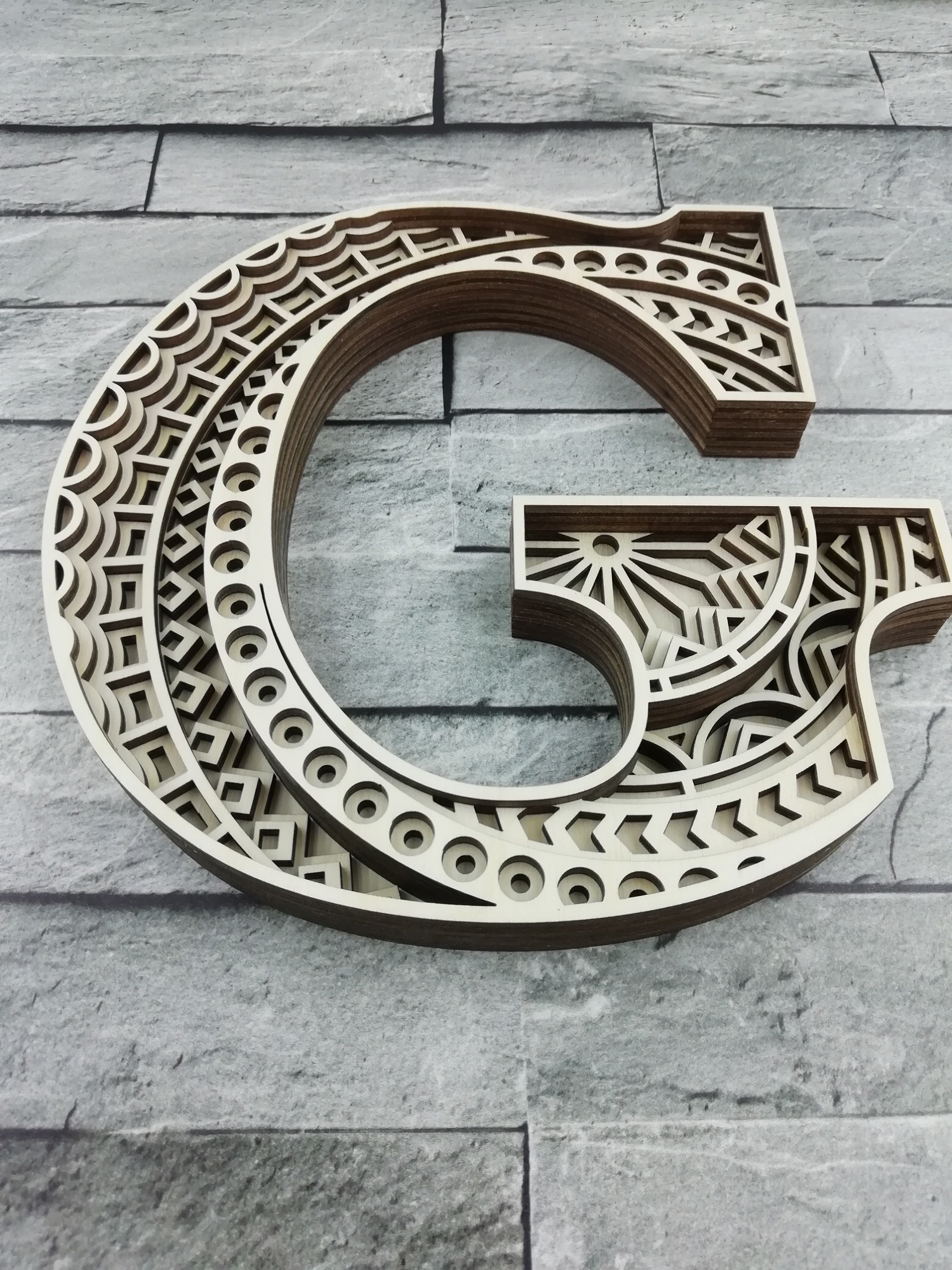Layered Letter G, Layered letters SVG, Multilayer Letters (898034 ...