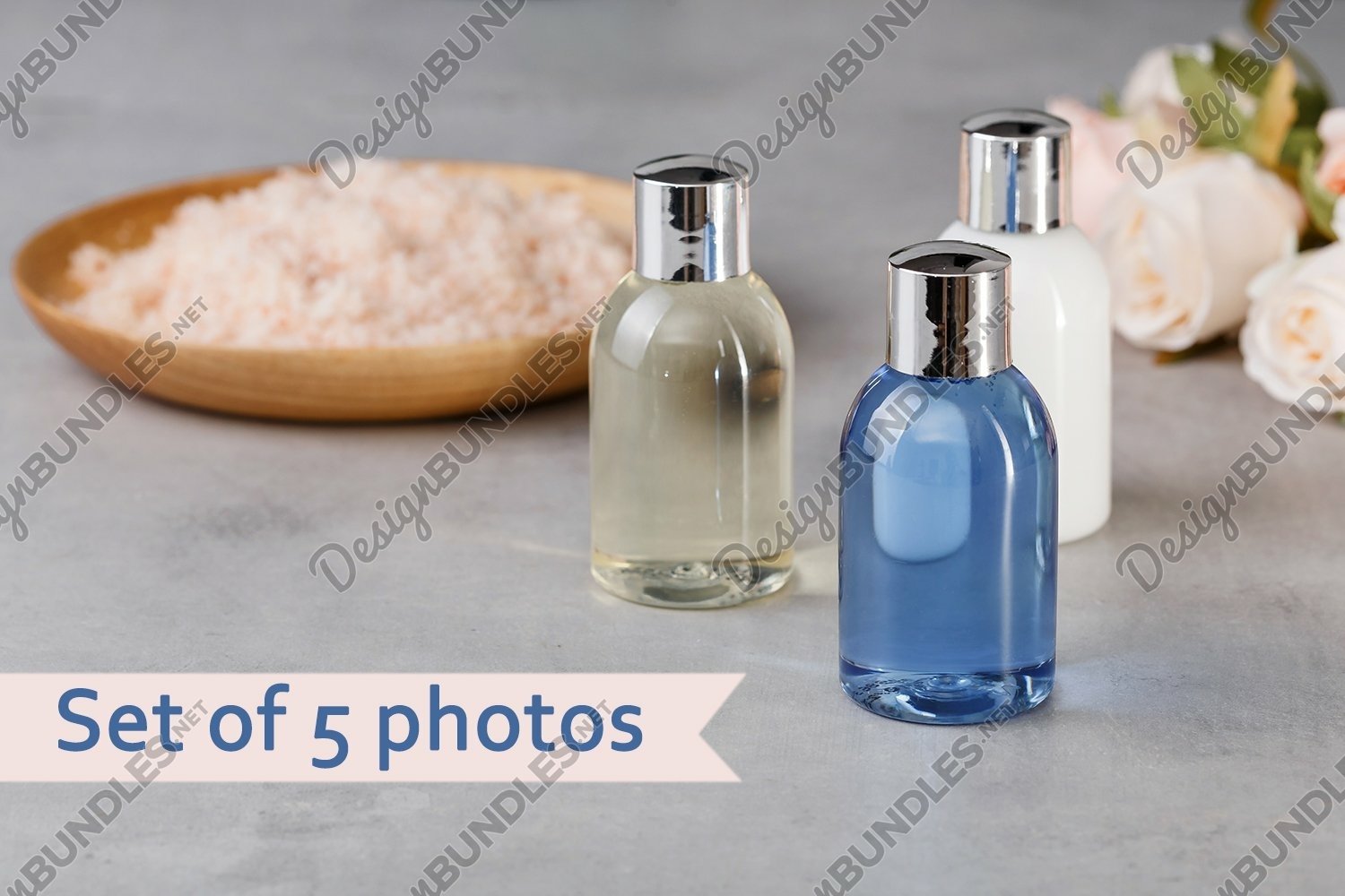Set of 5 photos of color bottles. (581297) | Conceptual | Design Bundles