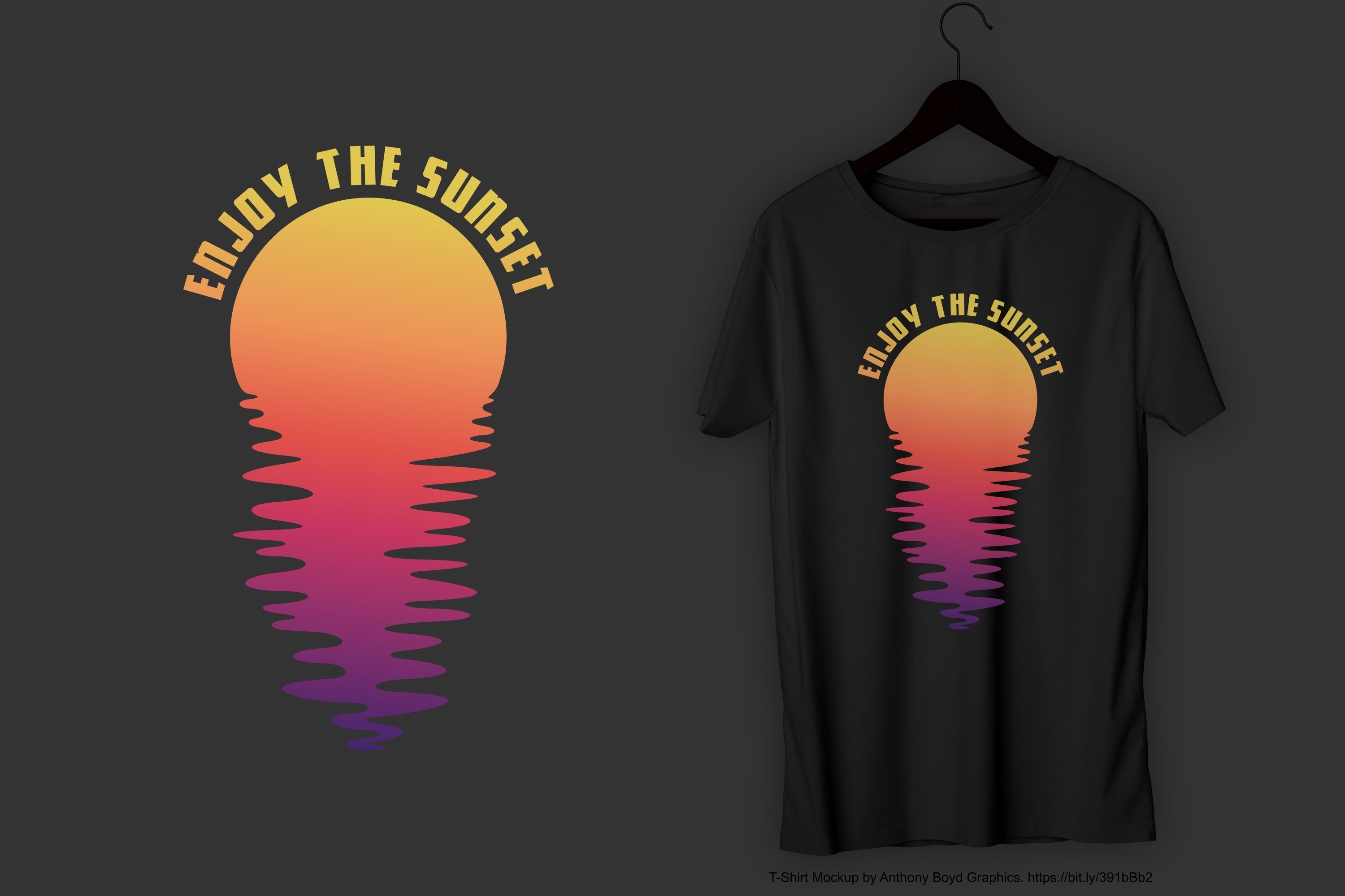 Enjoy the Sunset T-Shirt Design (811717) | Sublimation | Design Bundles
