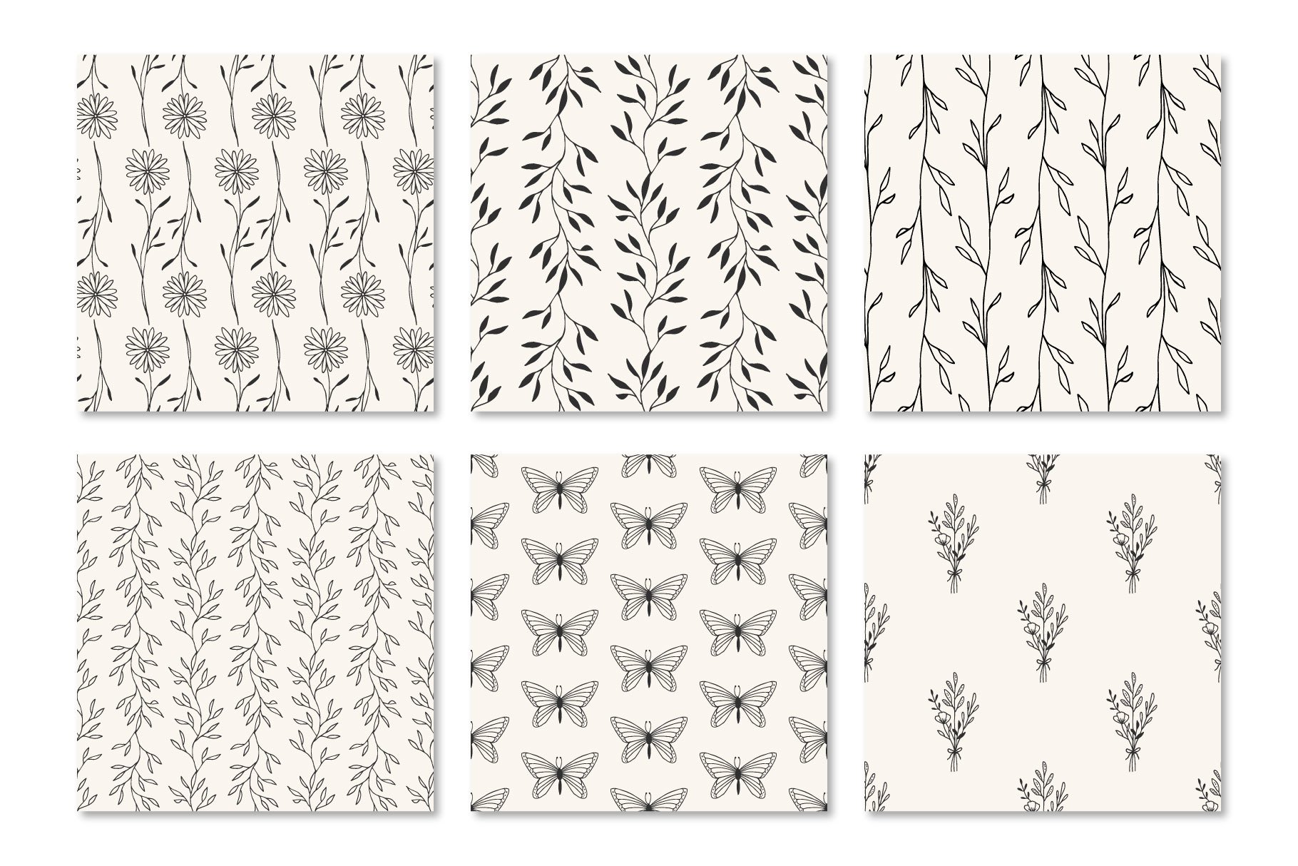 30 Botanical patterns (863719) | Patterns | Design Bundles