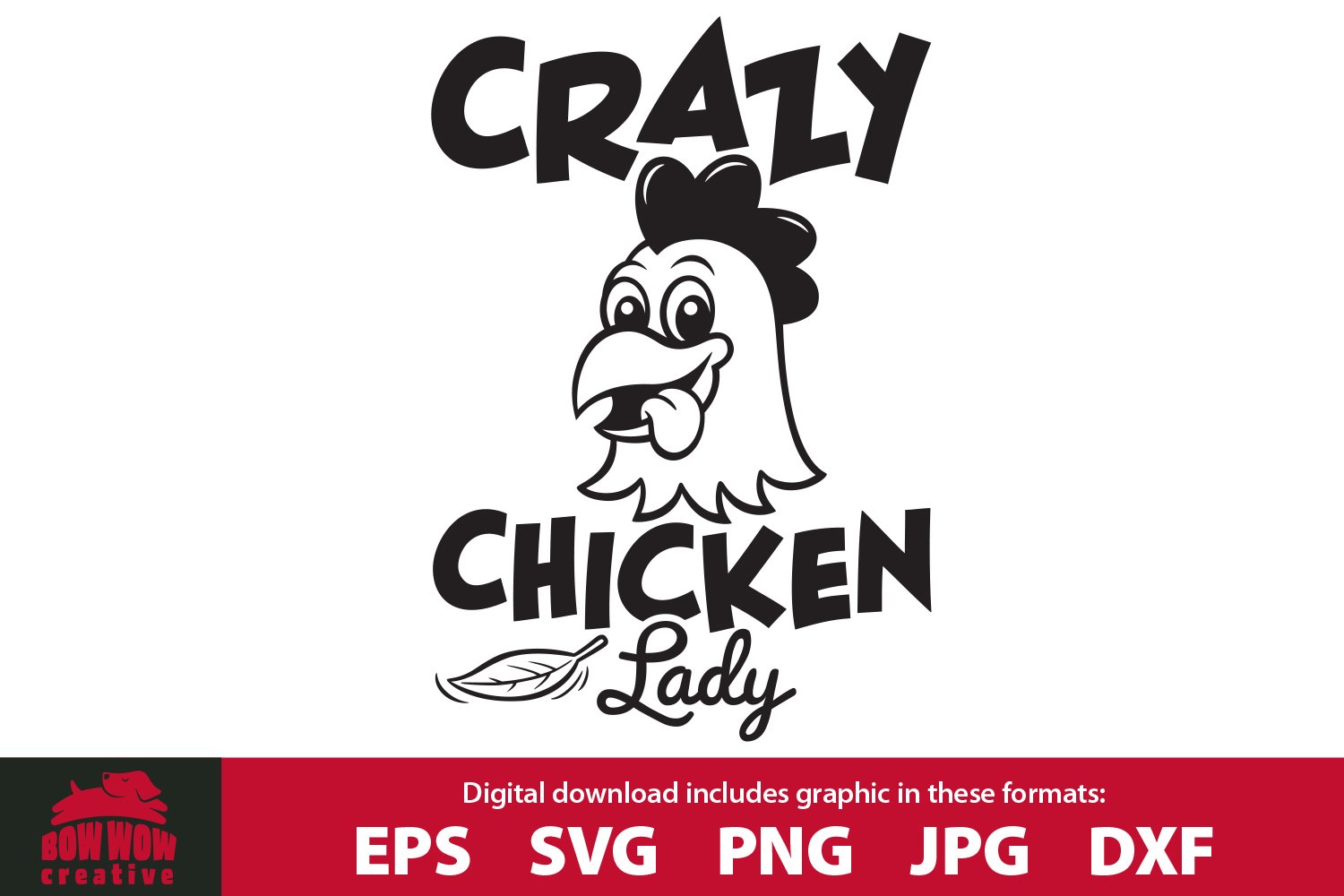 Crazy Chicken Lady SVG, EPS, JPG, PNG, DXF (518549) | Cut Files ...