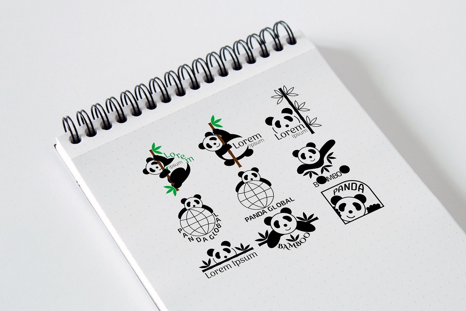 Panda logo design. EPS, SVG file. (900535) | Logos | Design Bundles
