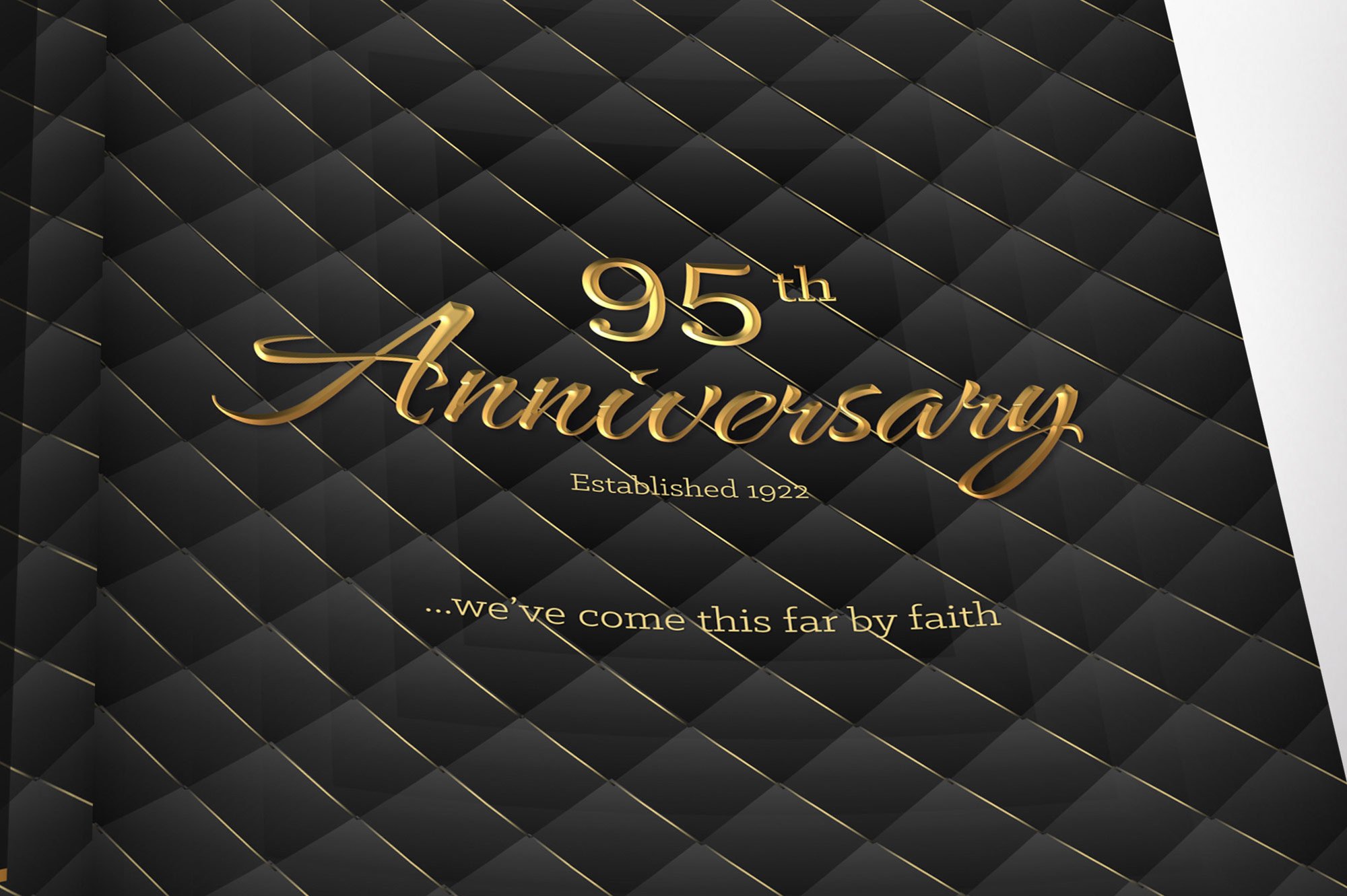 Gold Black Anniversary Program Word Publisher Template (382855 ...