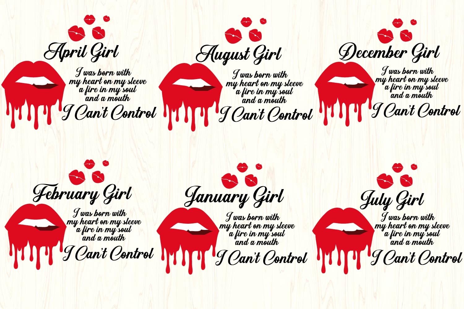 Lip dripping, Lips dripping JAN TO DEC ,birthday months (733275) | Cut ...