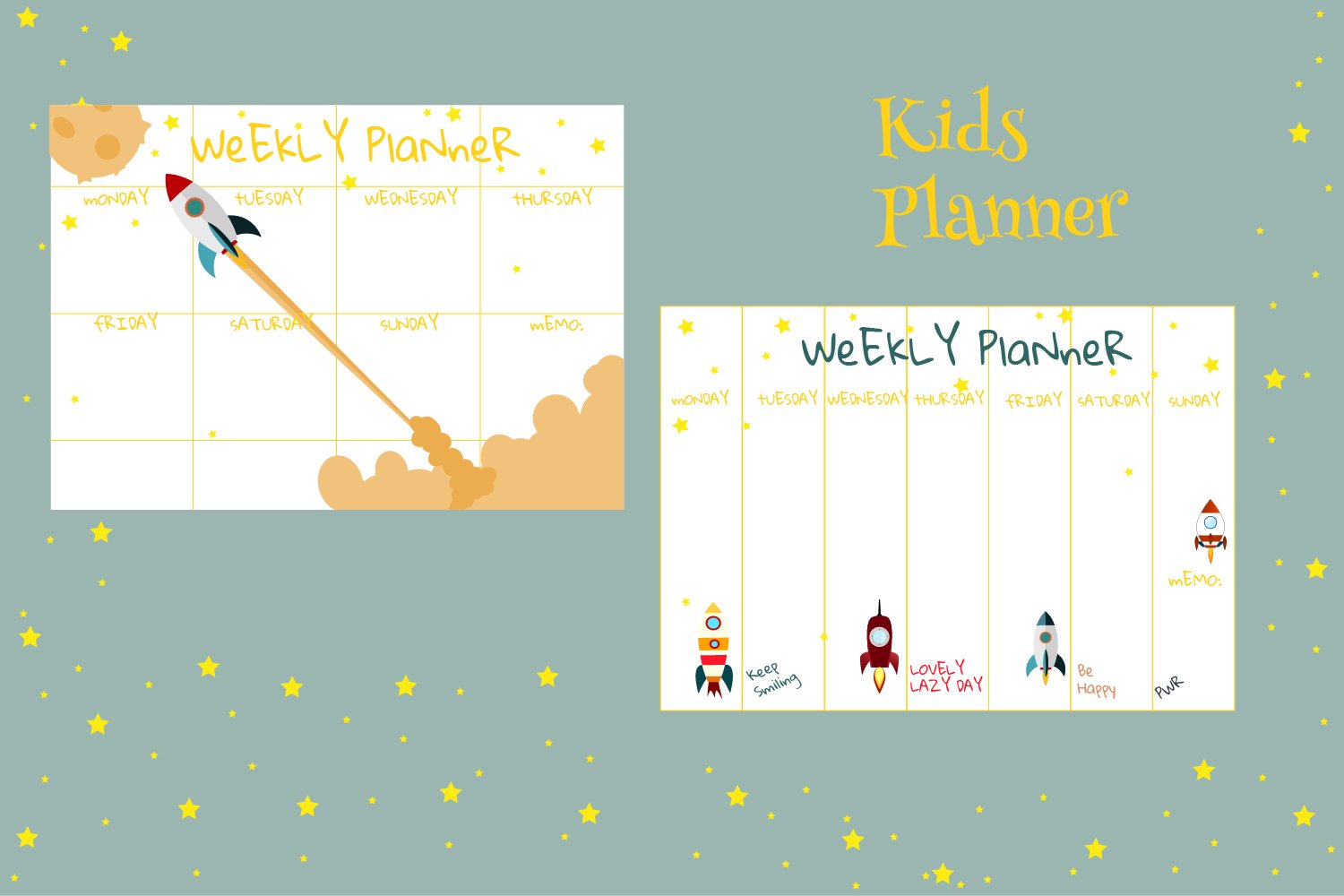 Kids planner, school timetable, kids daily - weekly planner (406297 ...