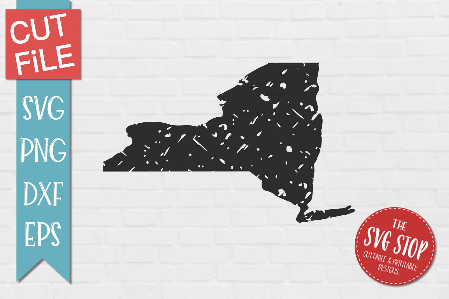 Distressed New York SVG | Grunge Cut Out Design (342464) | SVGs ...