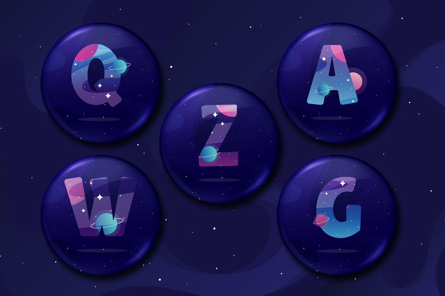 Galaxy Alphabet set