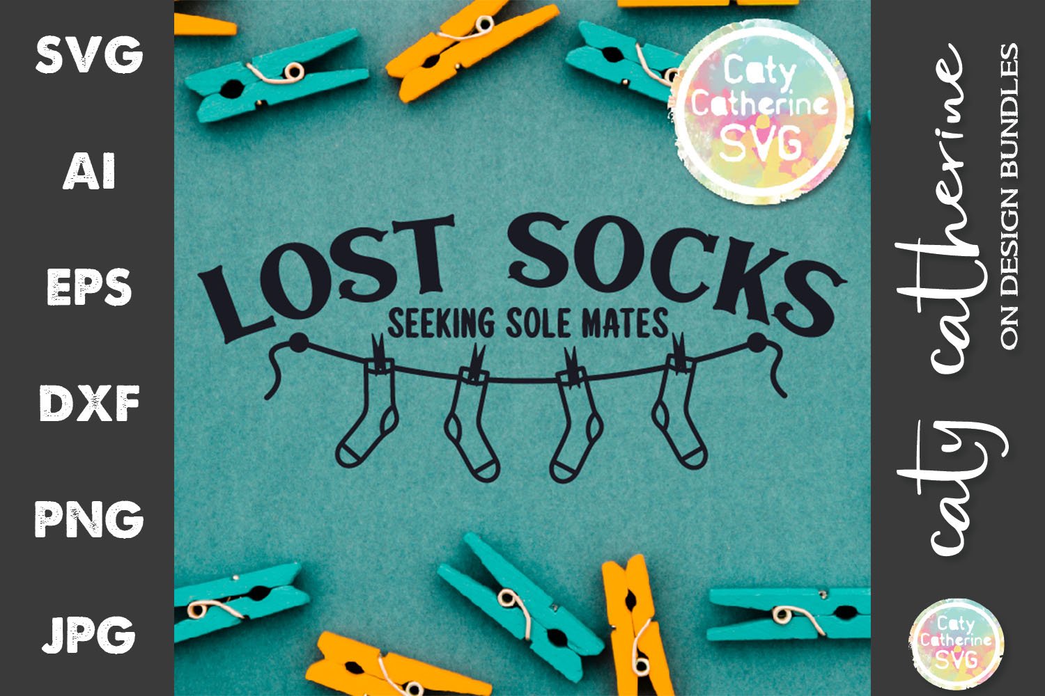 Lost Socks Seeking Sole Mates Laundry Sign SVG Cut File (645617) | SVGs ...