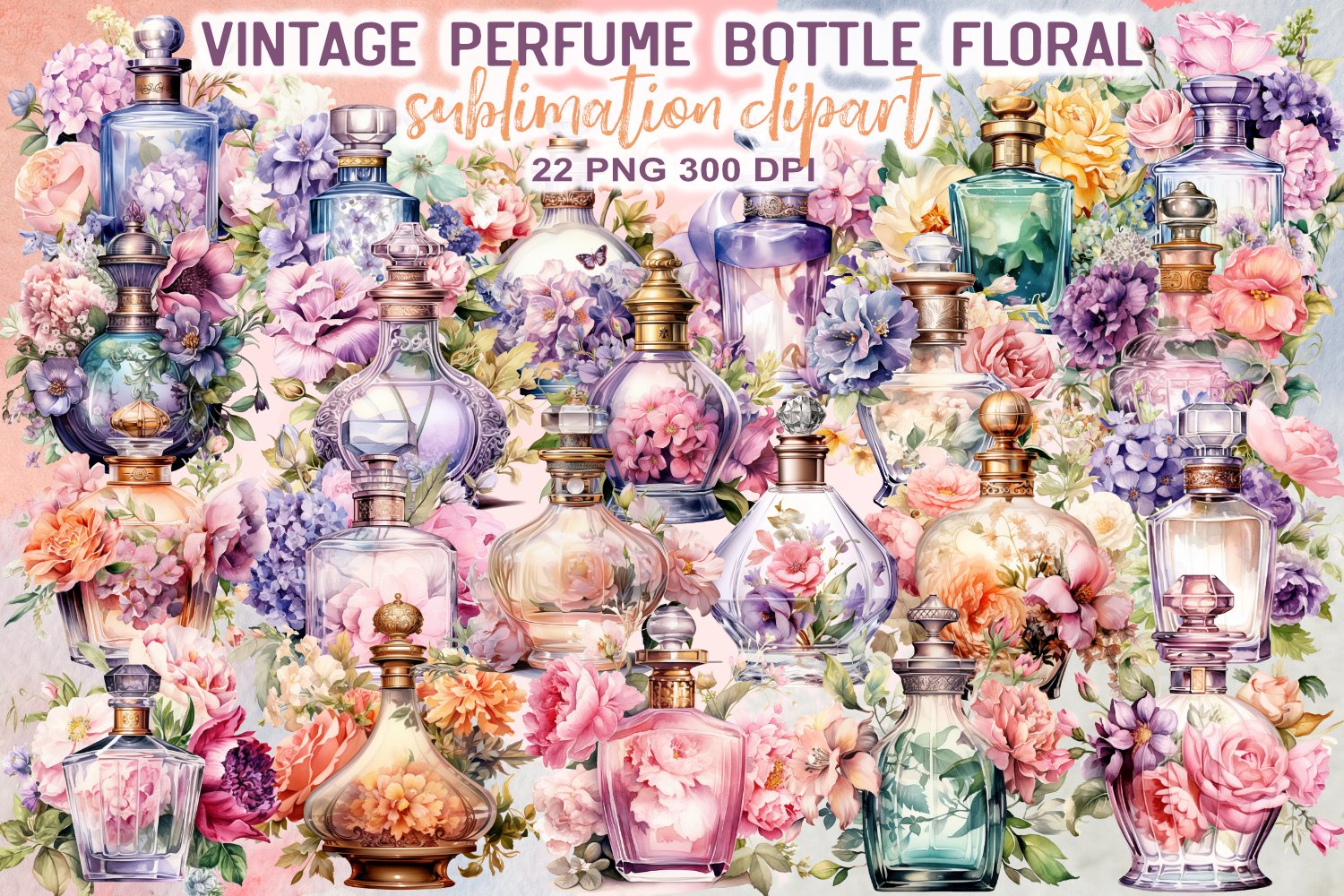 Vintage Perfume Bottle Clip Art