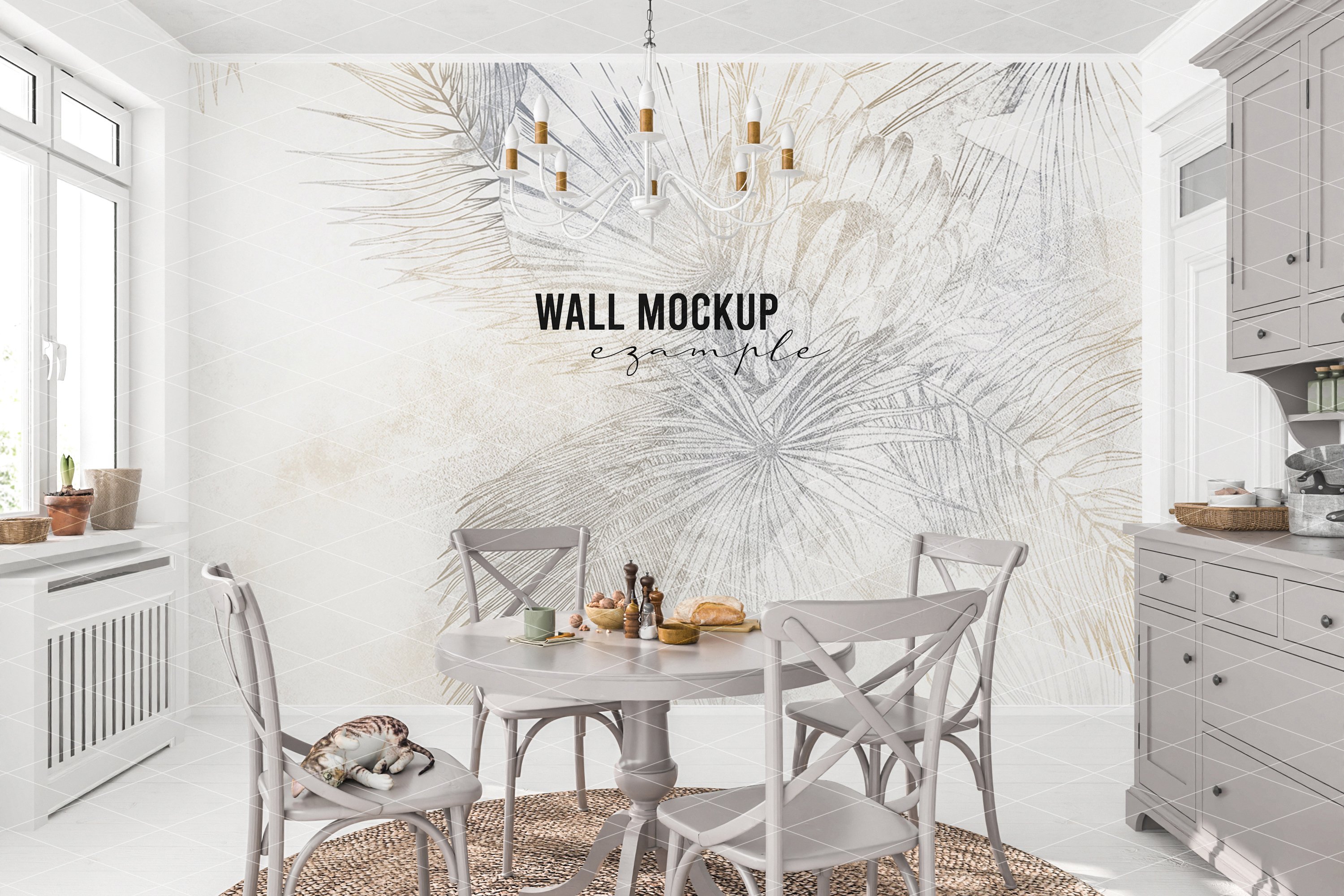 Wall mockup - Interior mockup - Wallpaper mockup (1801052) | Mockups ...