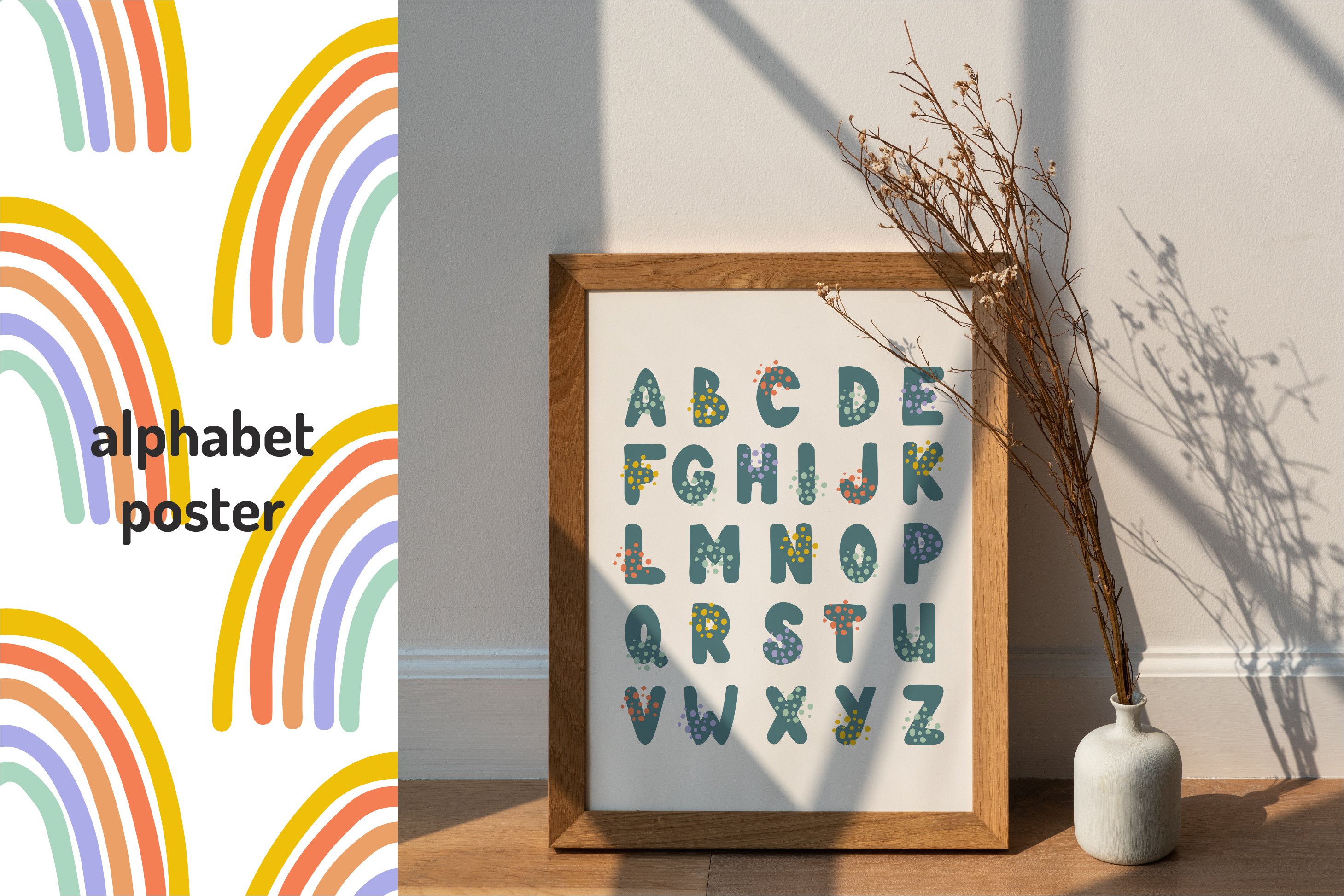 alphabet poster, baby collection (2223056) | Illustrations | Design Bundles