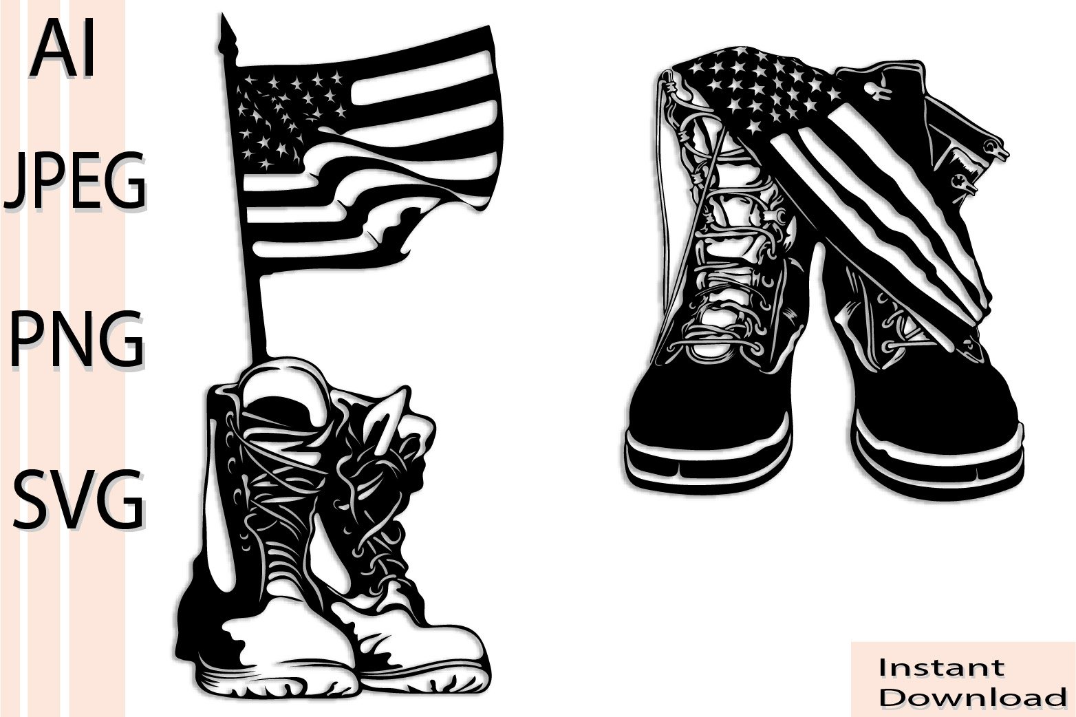 Vector Military Boots