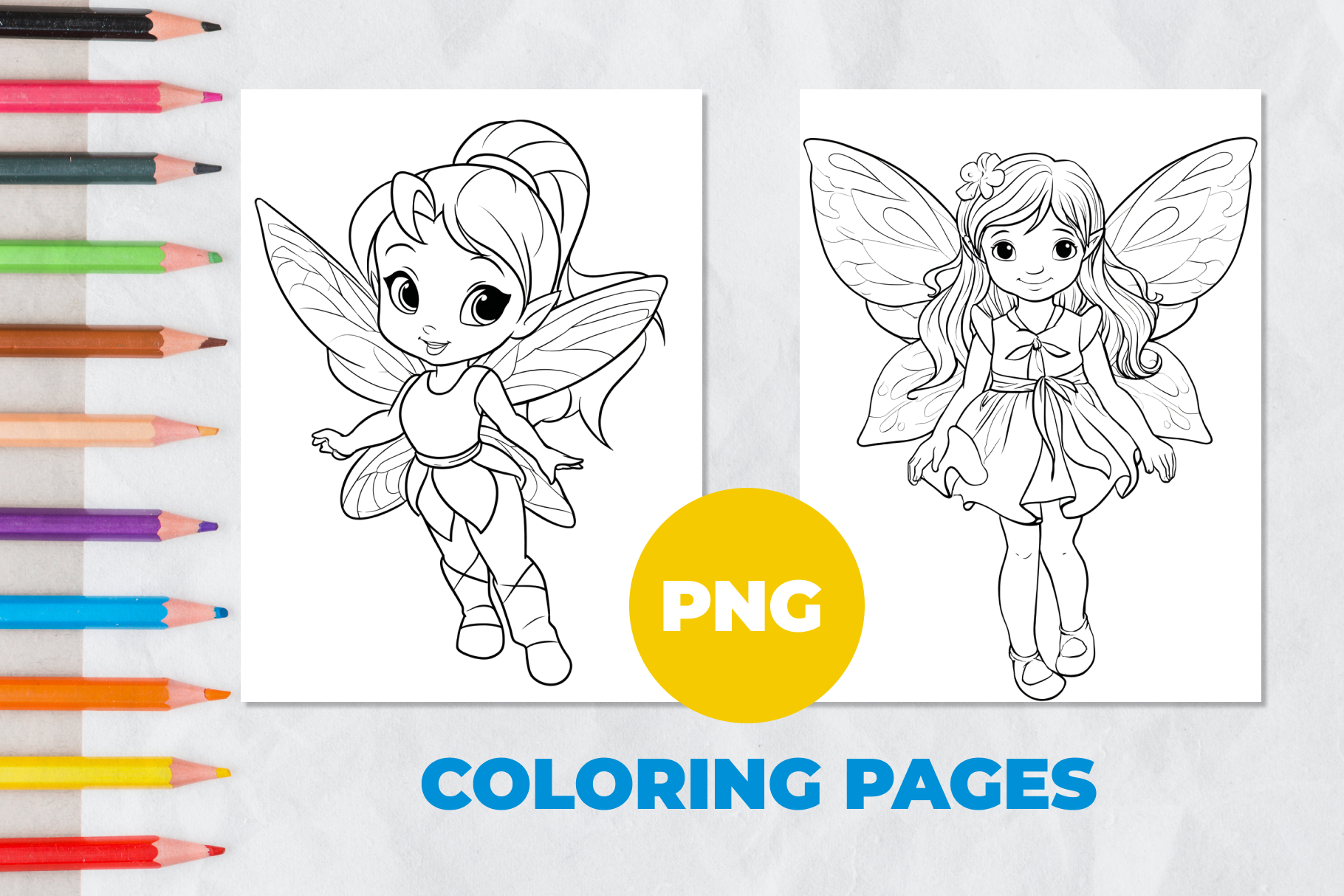 Baby Fairy Coloring Pages