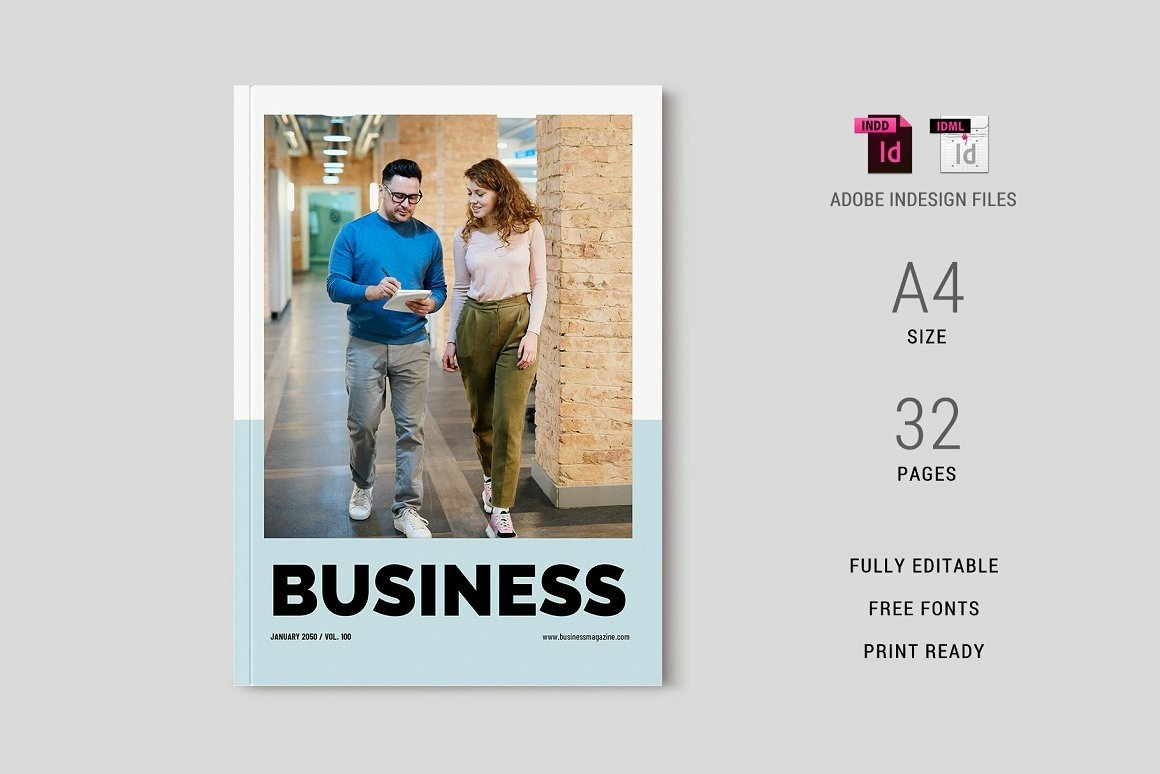 Magazine Cover Template Indesign