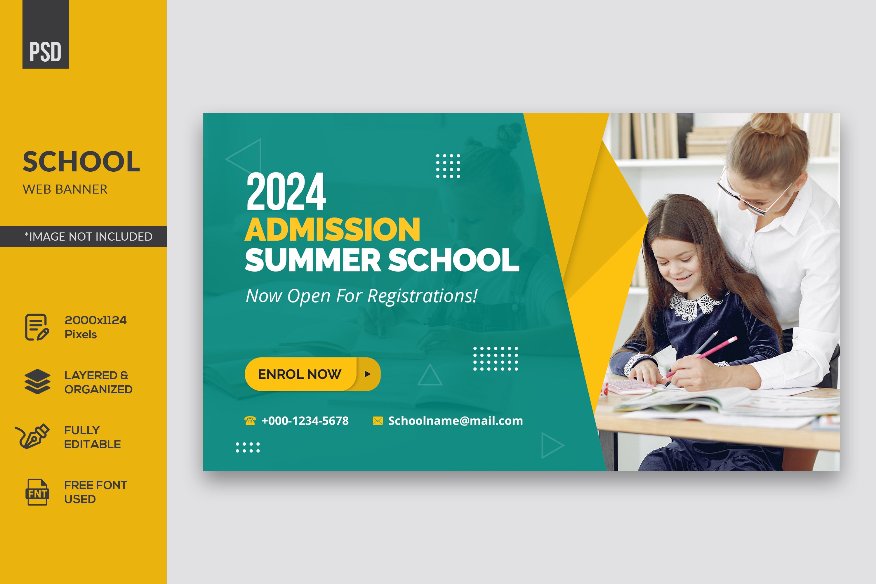 School Education Web Banner (1455342) | Flyers | Design Bundles