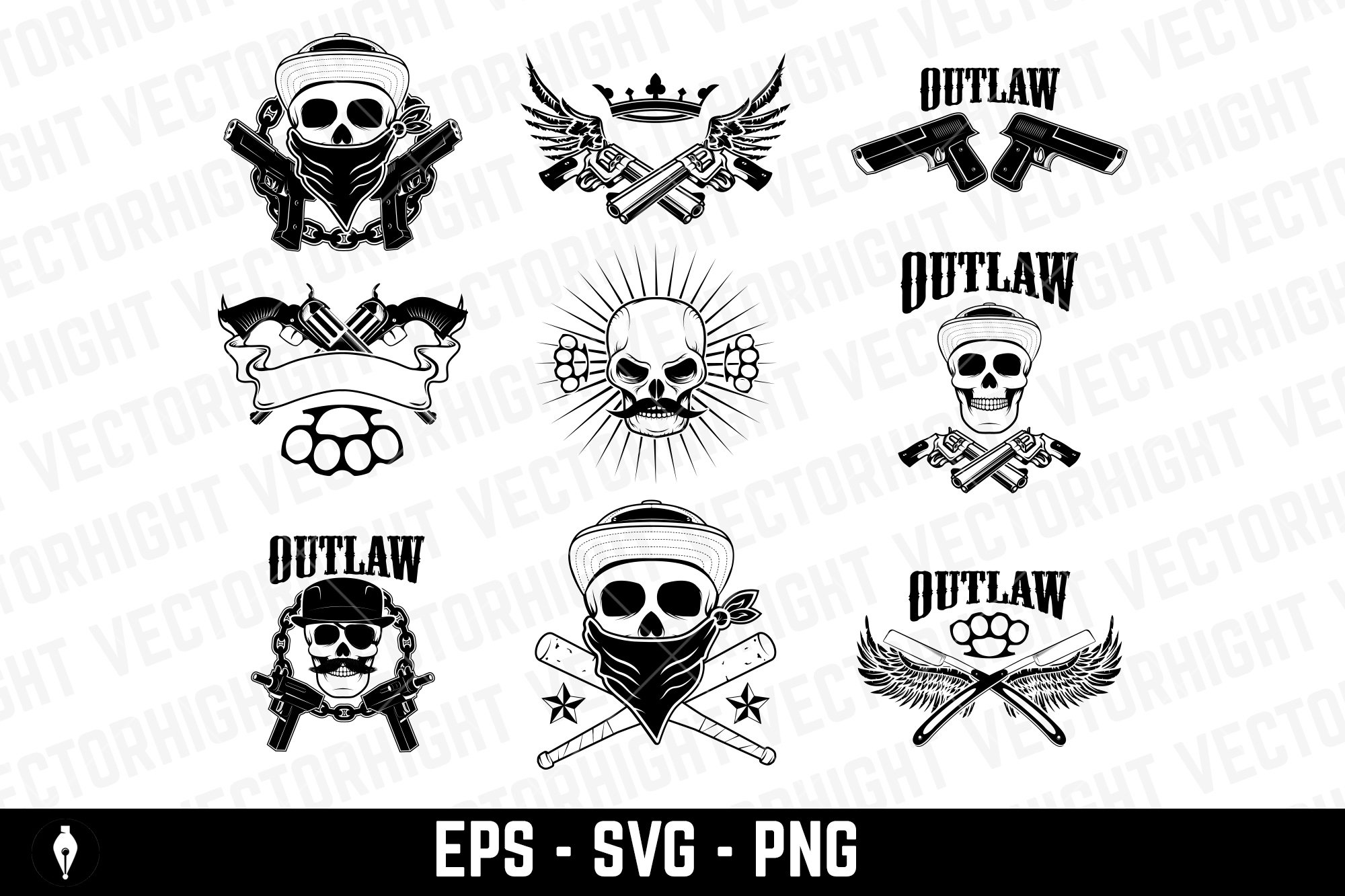 Gangsta Skulls Designs