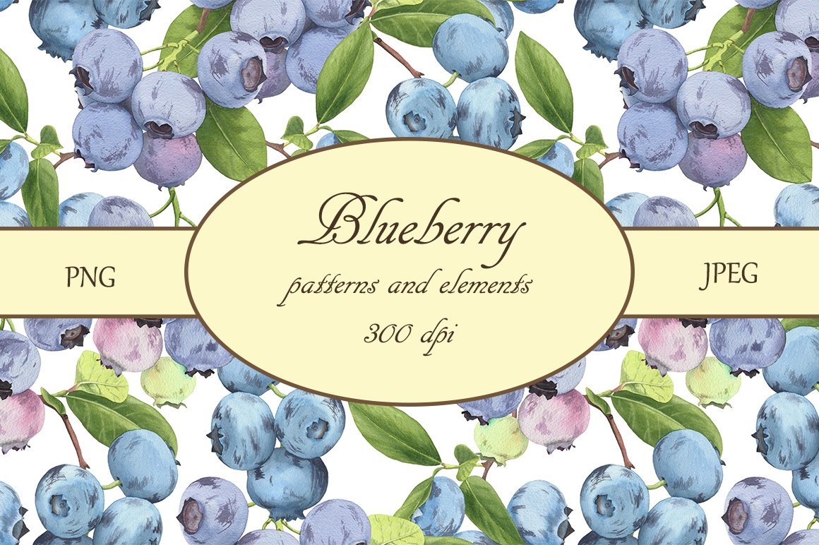 Blueberry Border Clipart