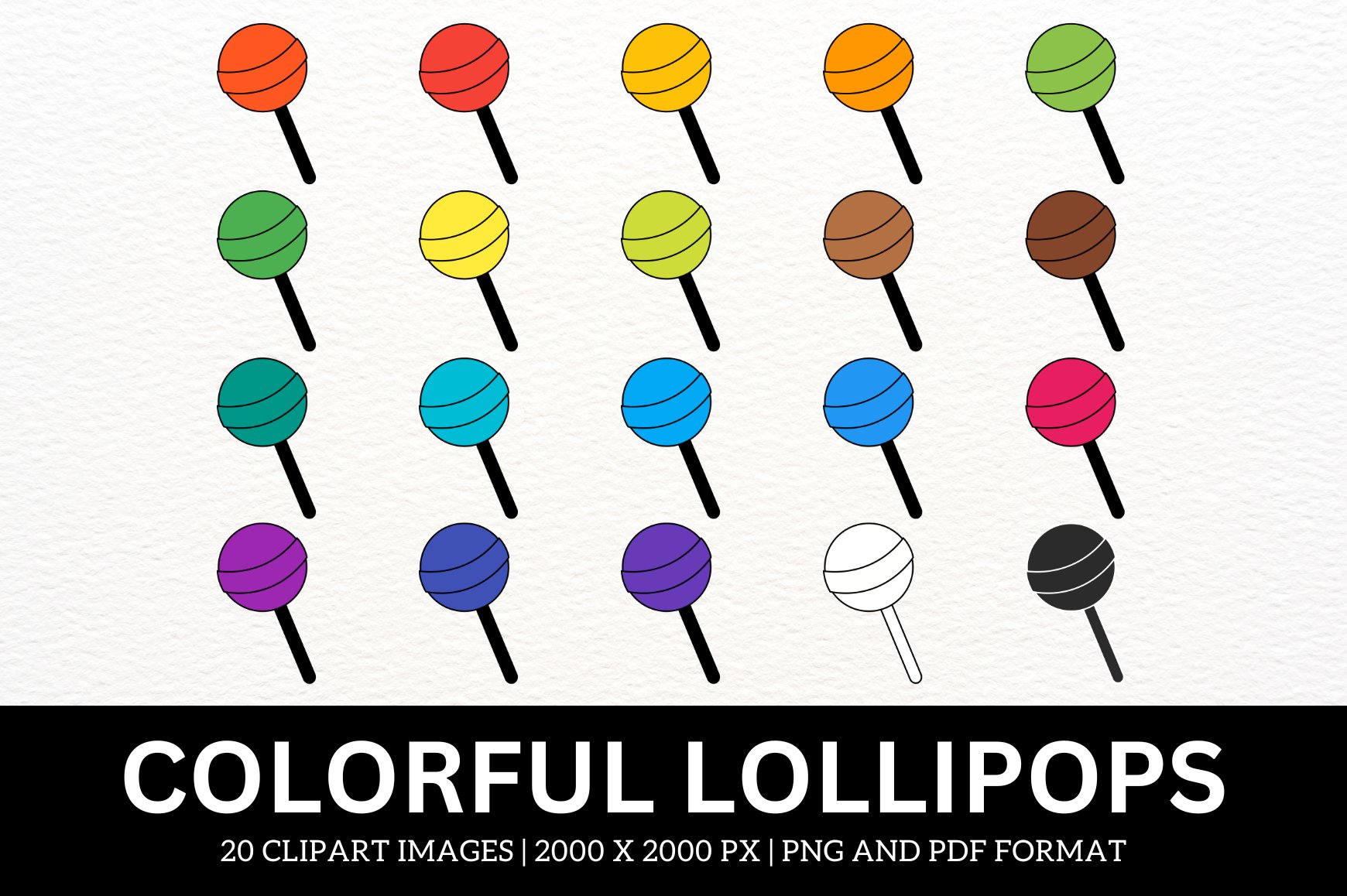 Colorful Lollipop Cliparts (2271106) | Clipart | Design Bundles