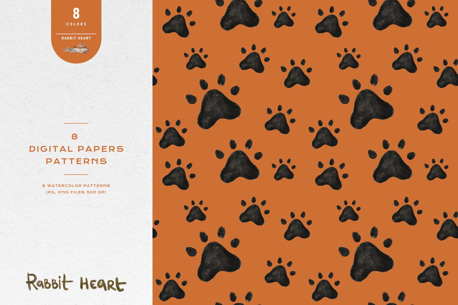 Halloween Cat Prints - Digital Paper Mini Set