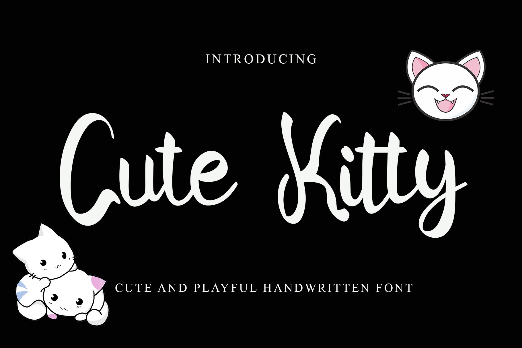 Cute Kitty (1816892) | Calligraphy | Font Bundles