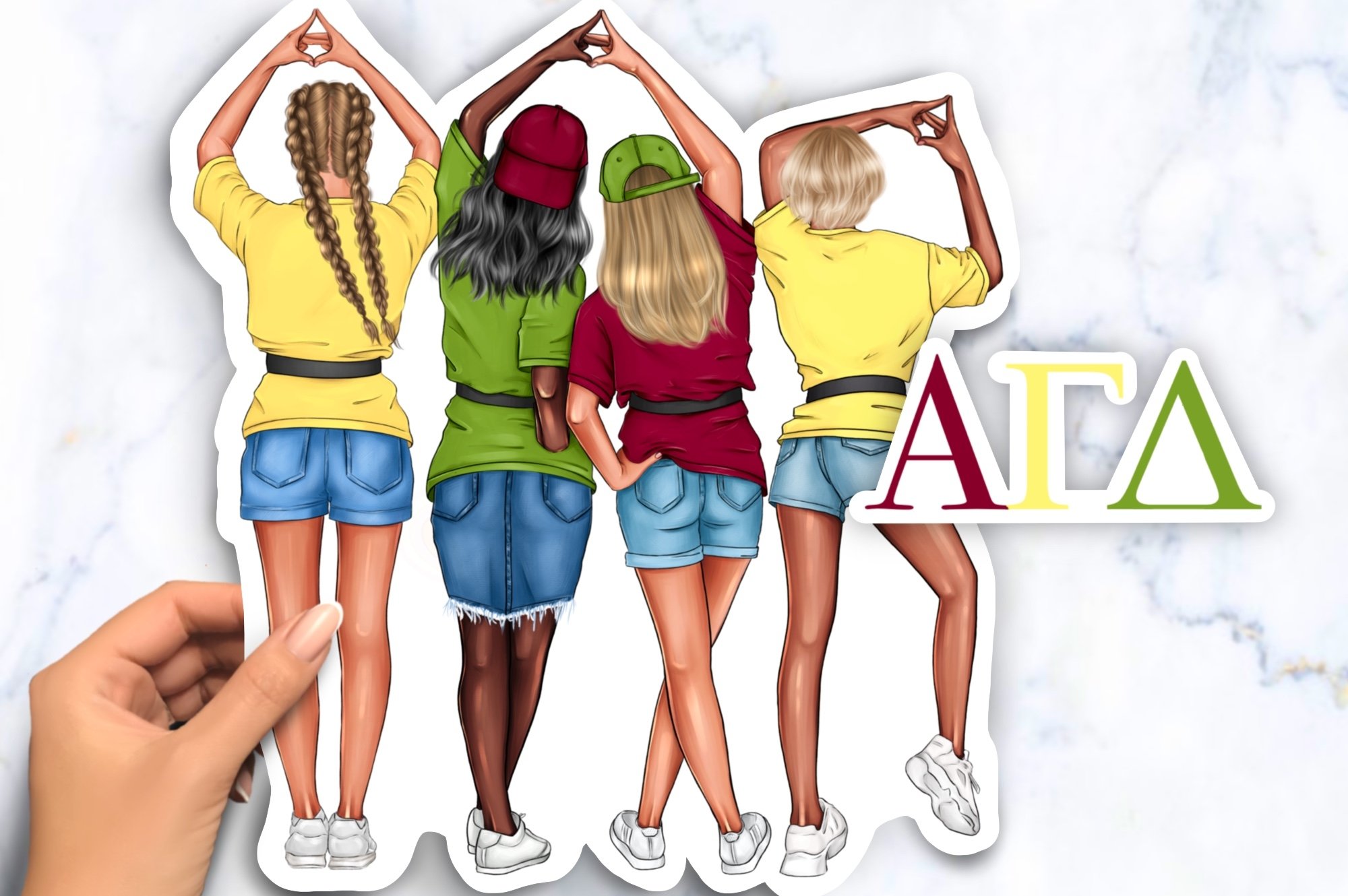 Alpha Gamma Delta Crest Vector