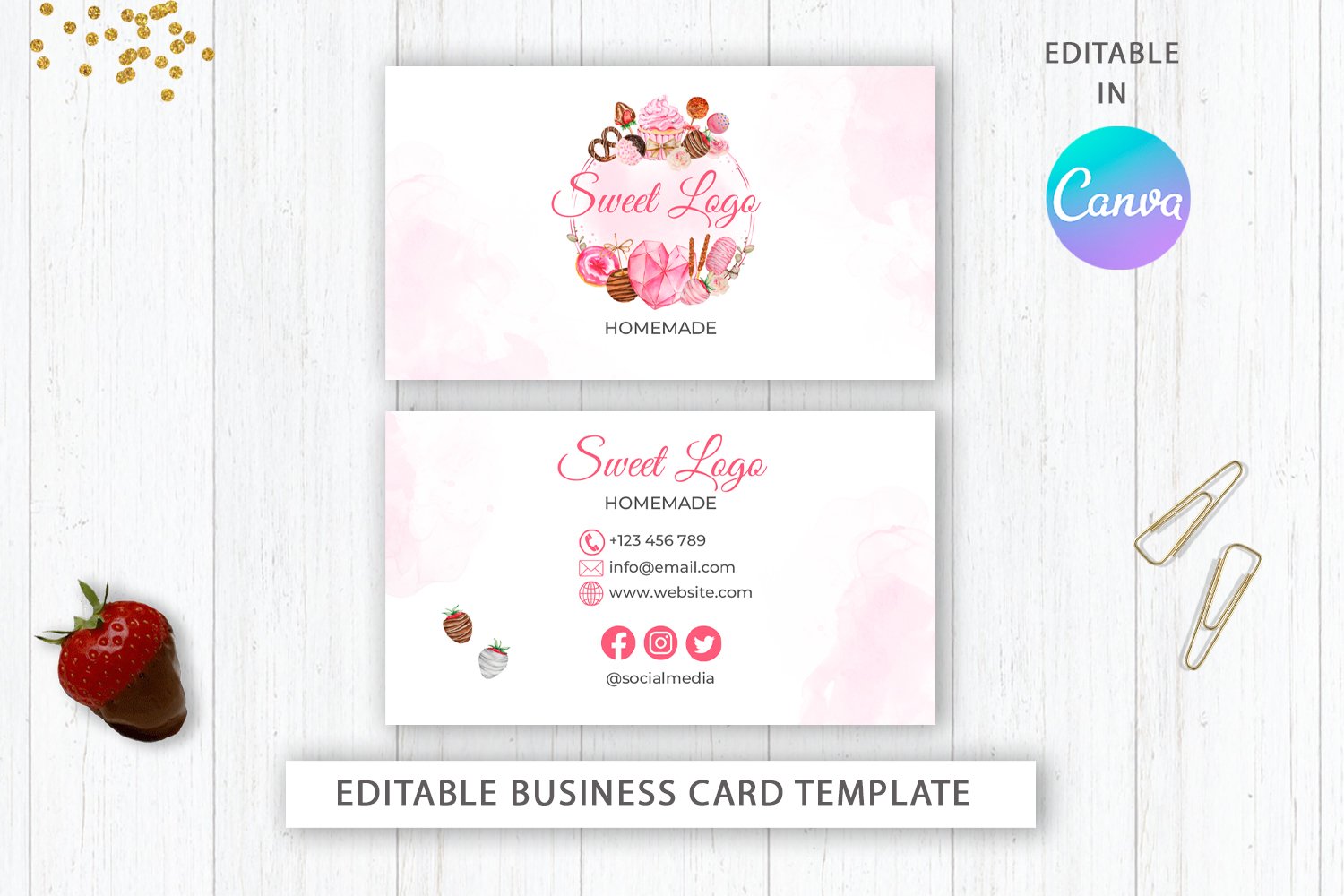 Cake Business Cards Templates Free