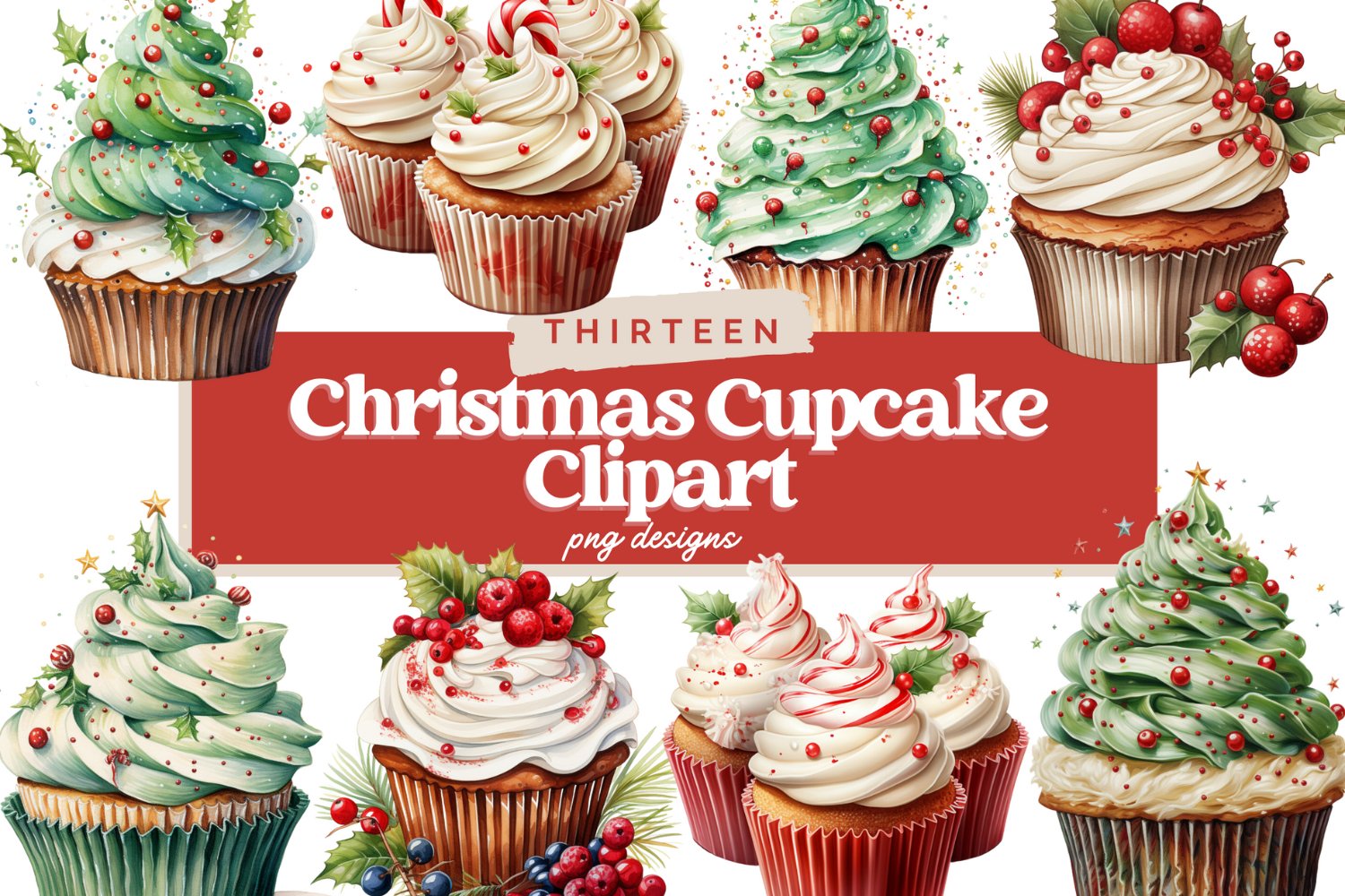 Christmas Cupcake Clipart