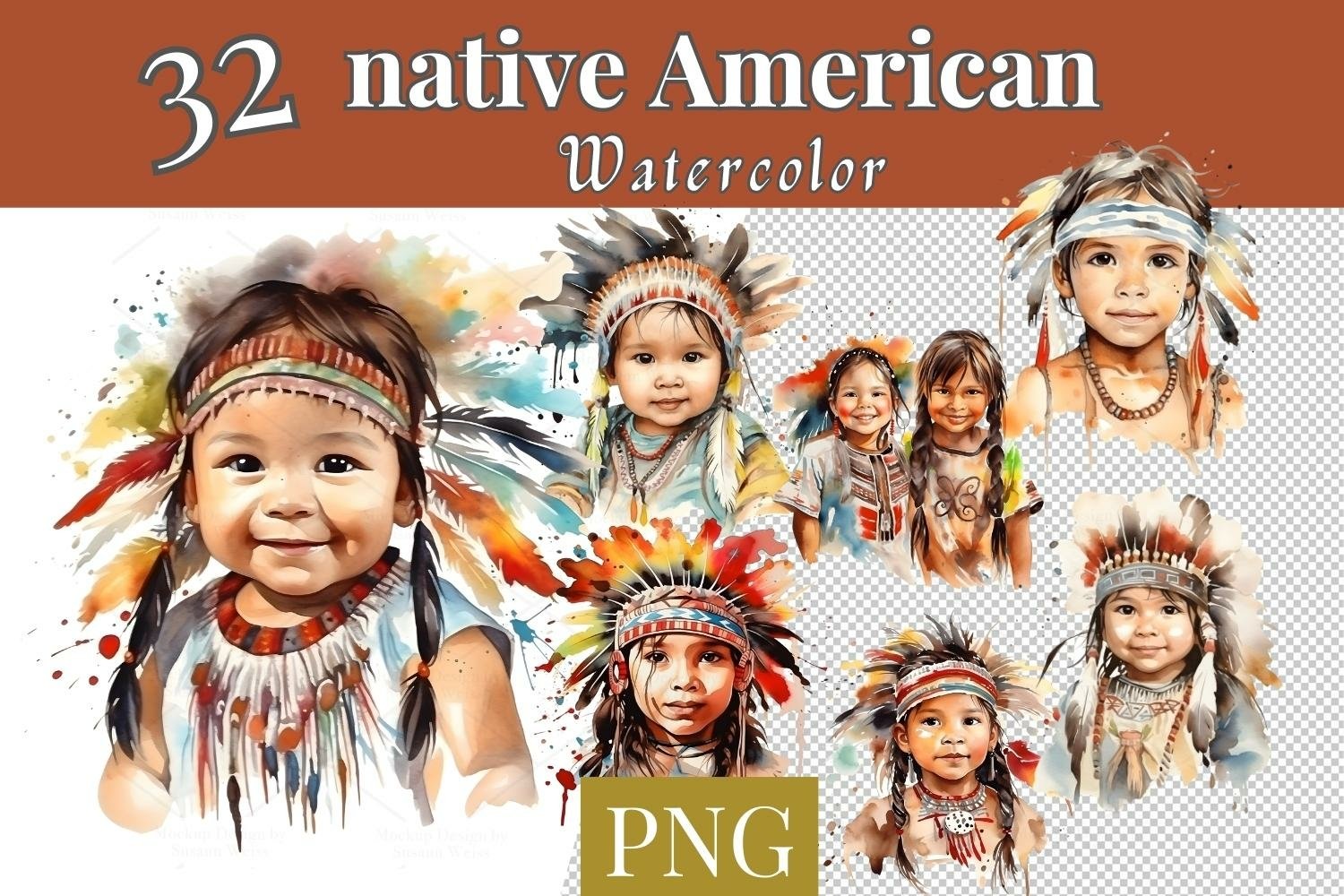 Cute Native American Clipart